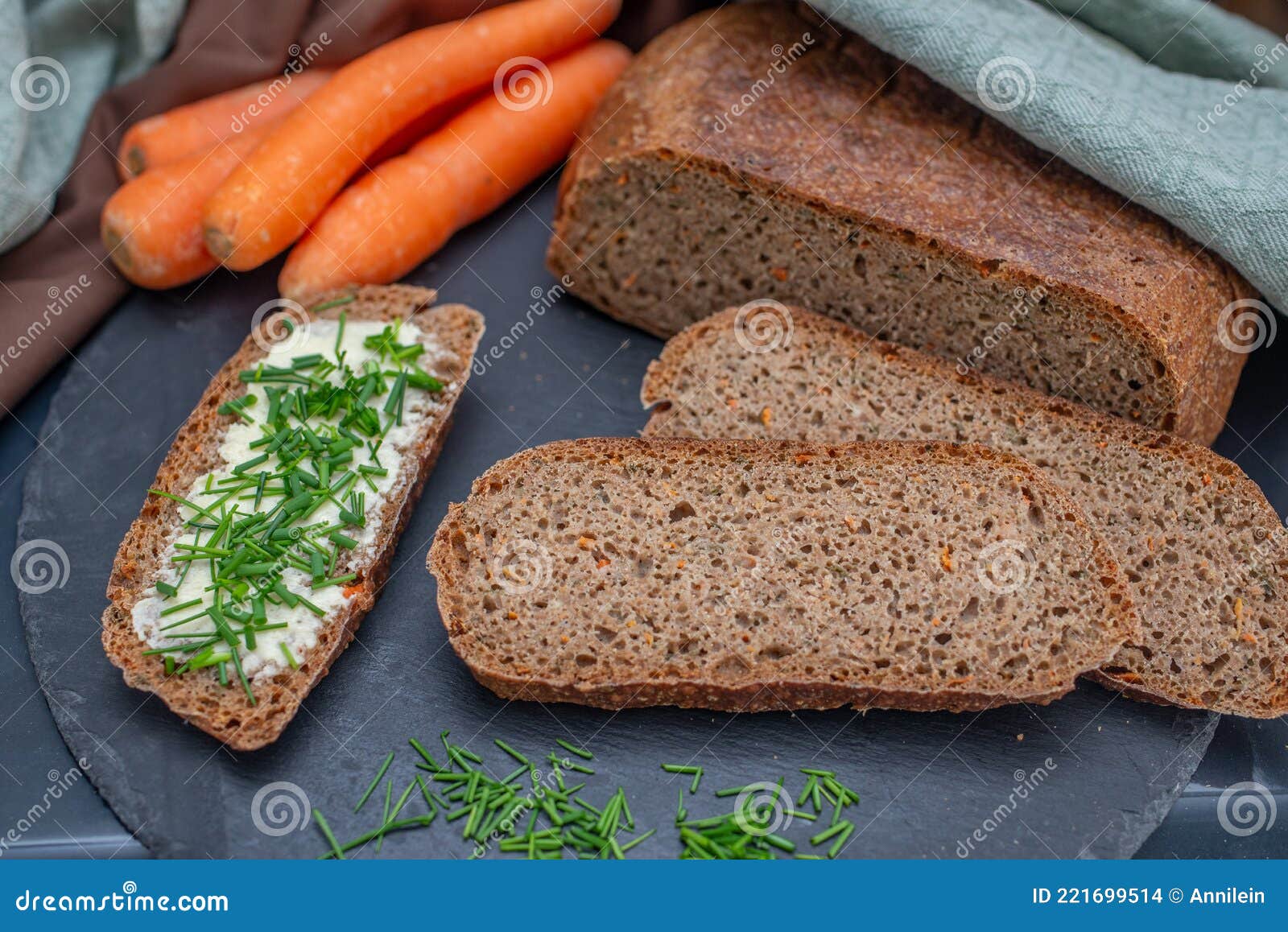 Freshly Baked Home Made Whole Grain Rye Bread Stock Photo - Image of ...