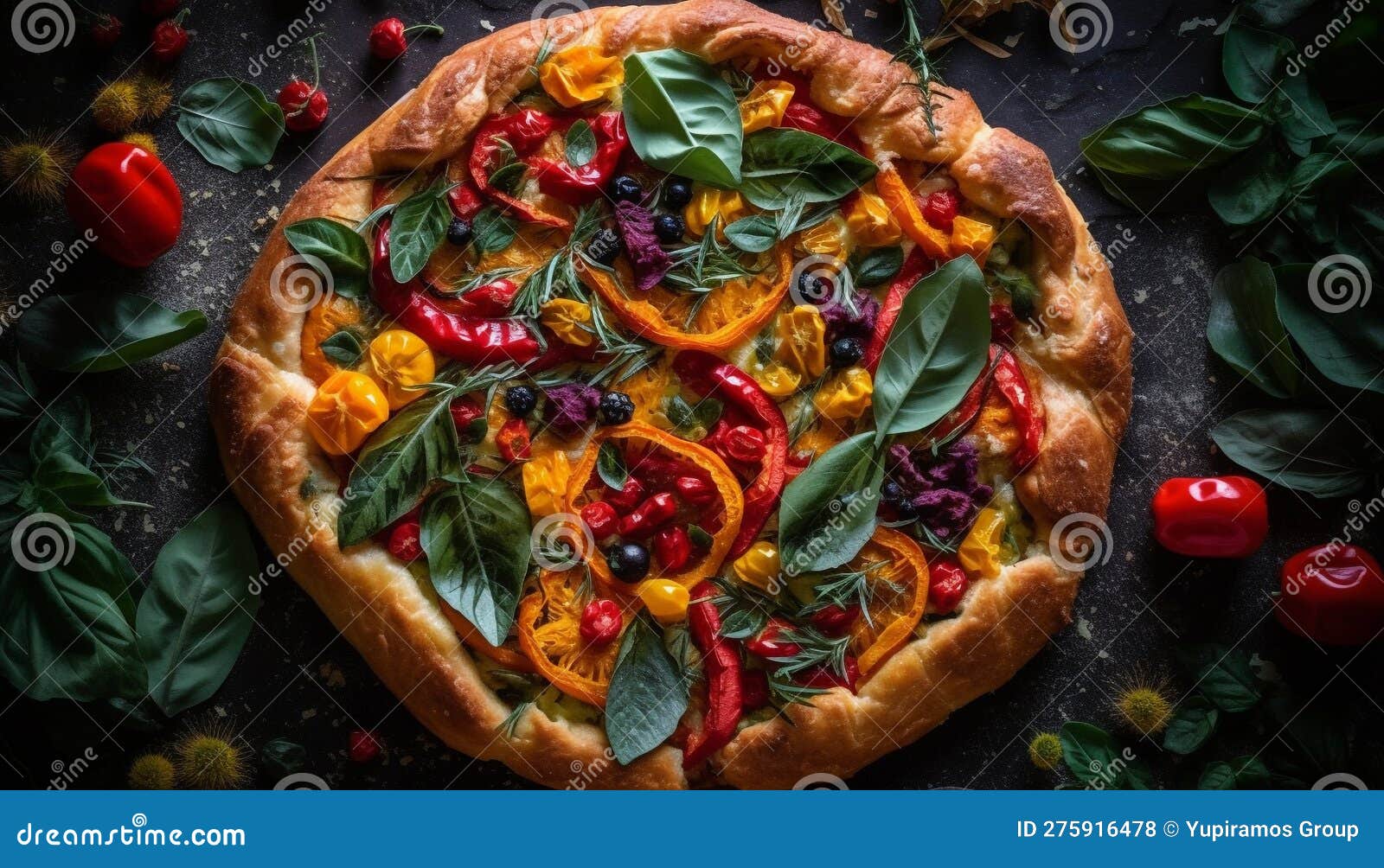 Freshly Baked Homemade Pizza on Rustic Wood Table Generated by AI Stock ...