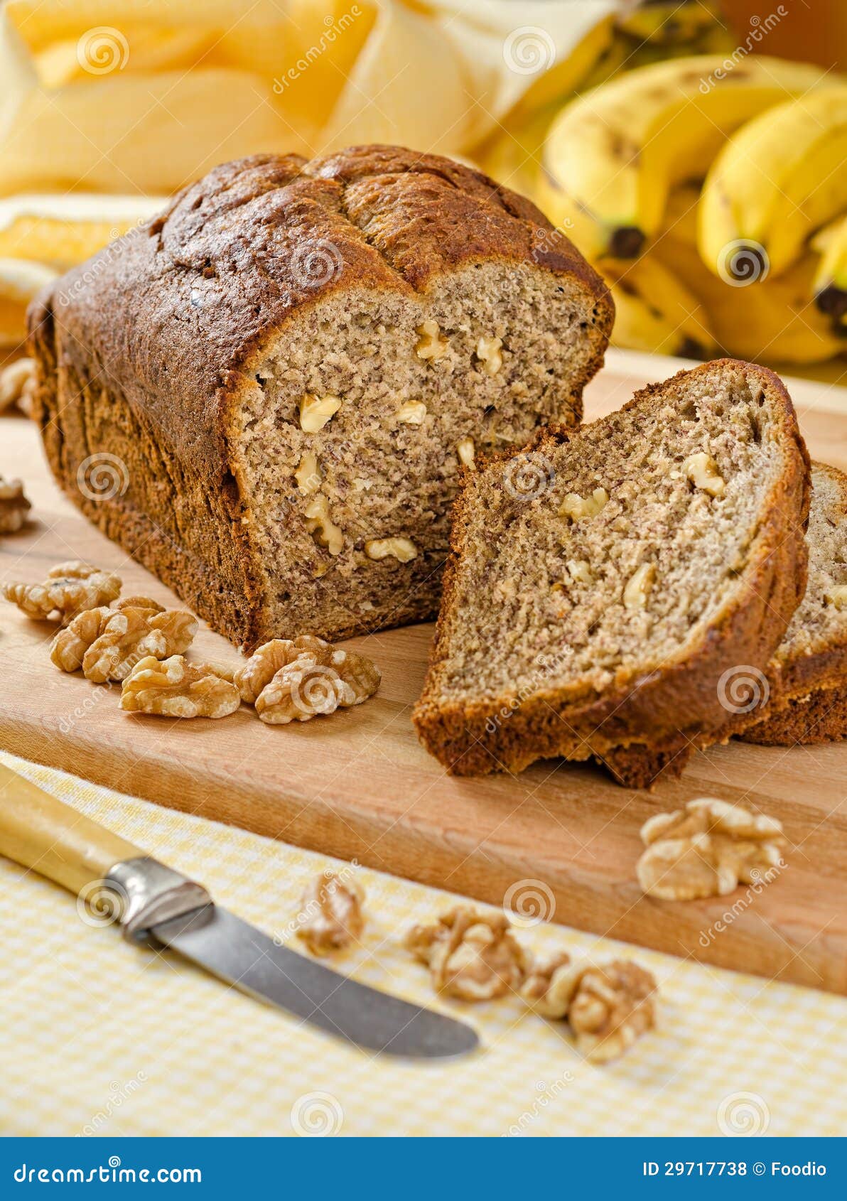 Banana Bread Nut Loaf stock photo. Image of dinner, brown - 29717738