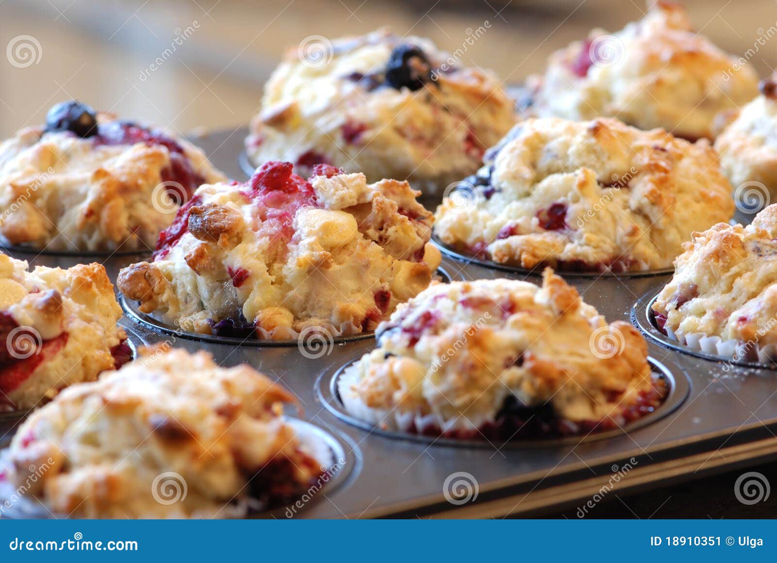 Freshly baked muffins stock image. Image of snack, cake - 18910351