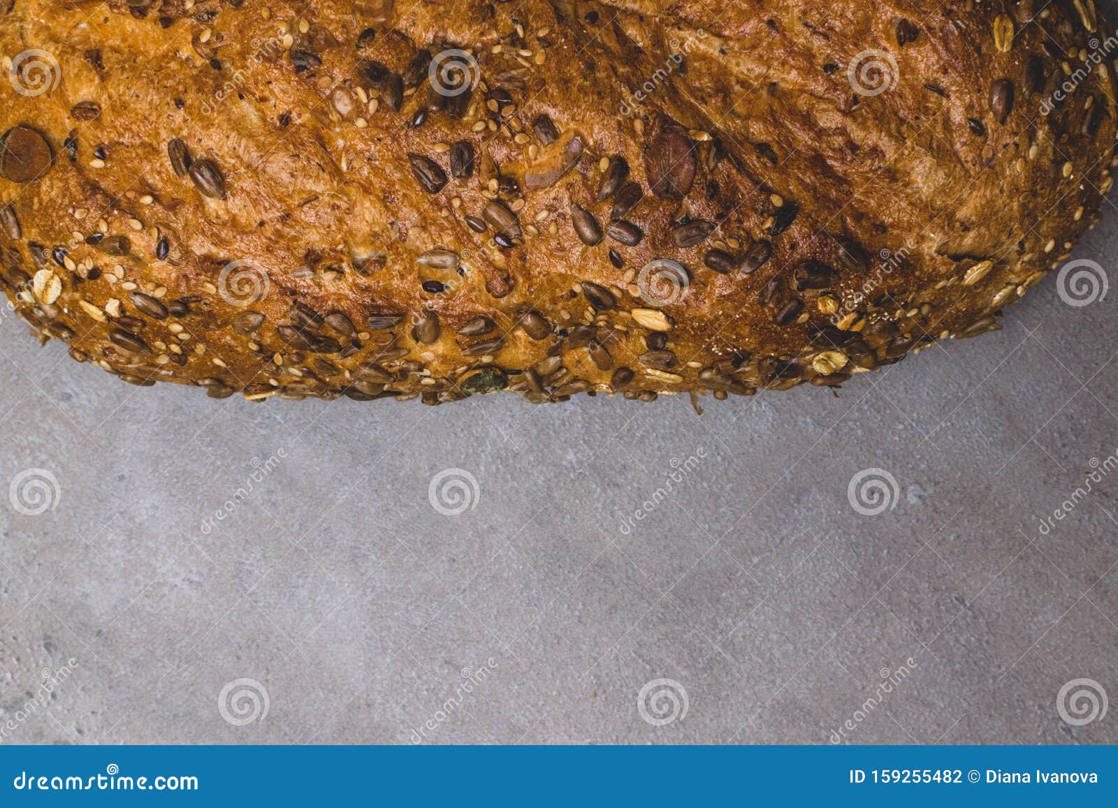 Freshly Baked Multi-grain Bread Stock Photo - Image of studio, product ...