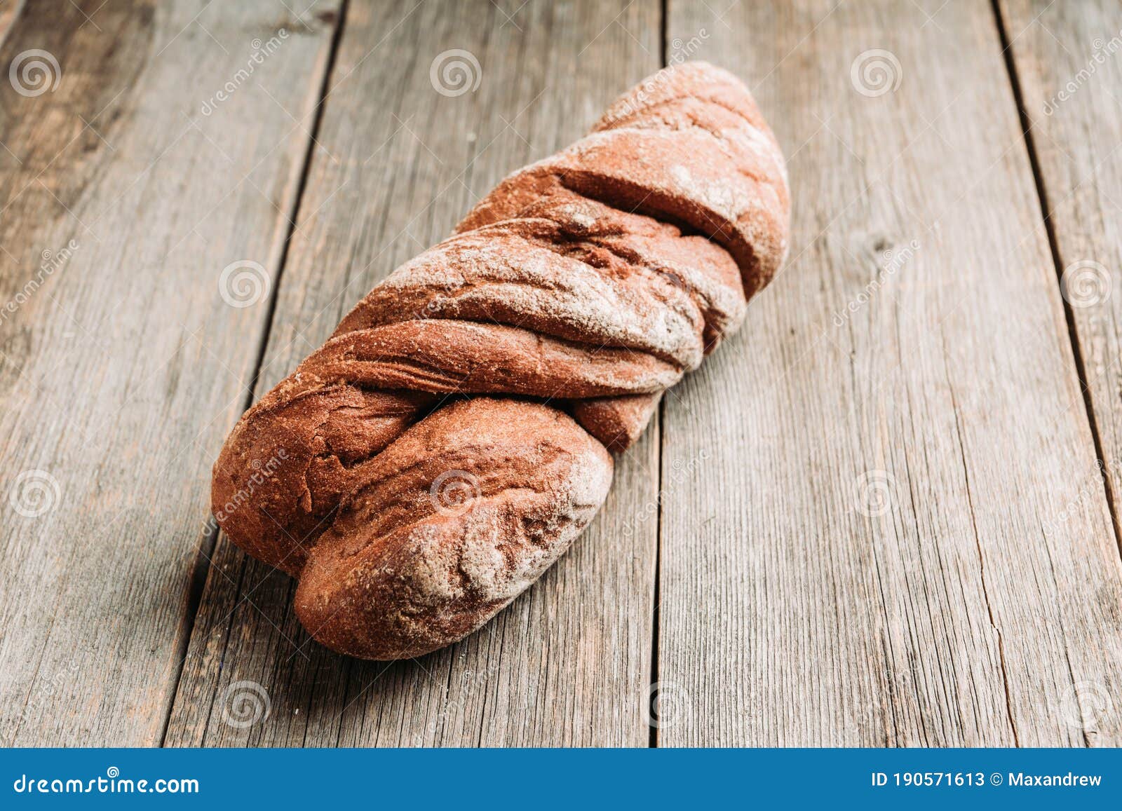 Freshly Baked Rustic Bread on the Rustic Background Stock Image - Image ...