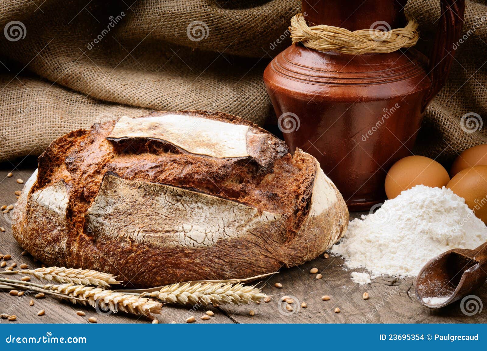 Freshly Baked Traditional Bread Stock Photo - Image of homemade ...