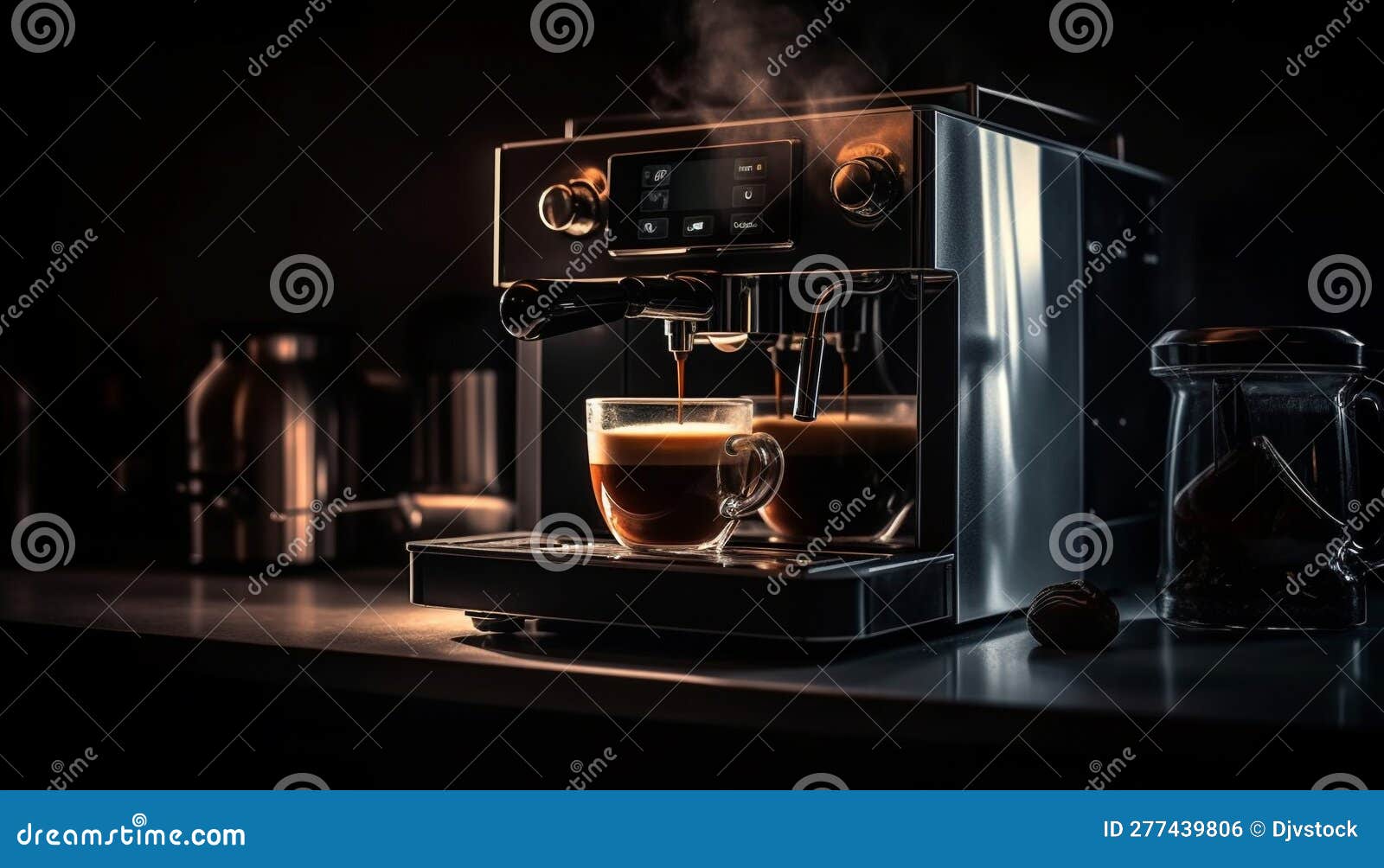 Freshly Brewed Coffee in a Modern Coffee Maker Generated by AI Stock ...