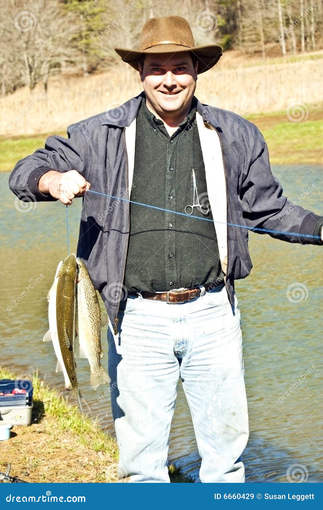 Freshly Caught Trout stock image. Image of caught, outdoors - 6660429