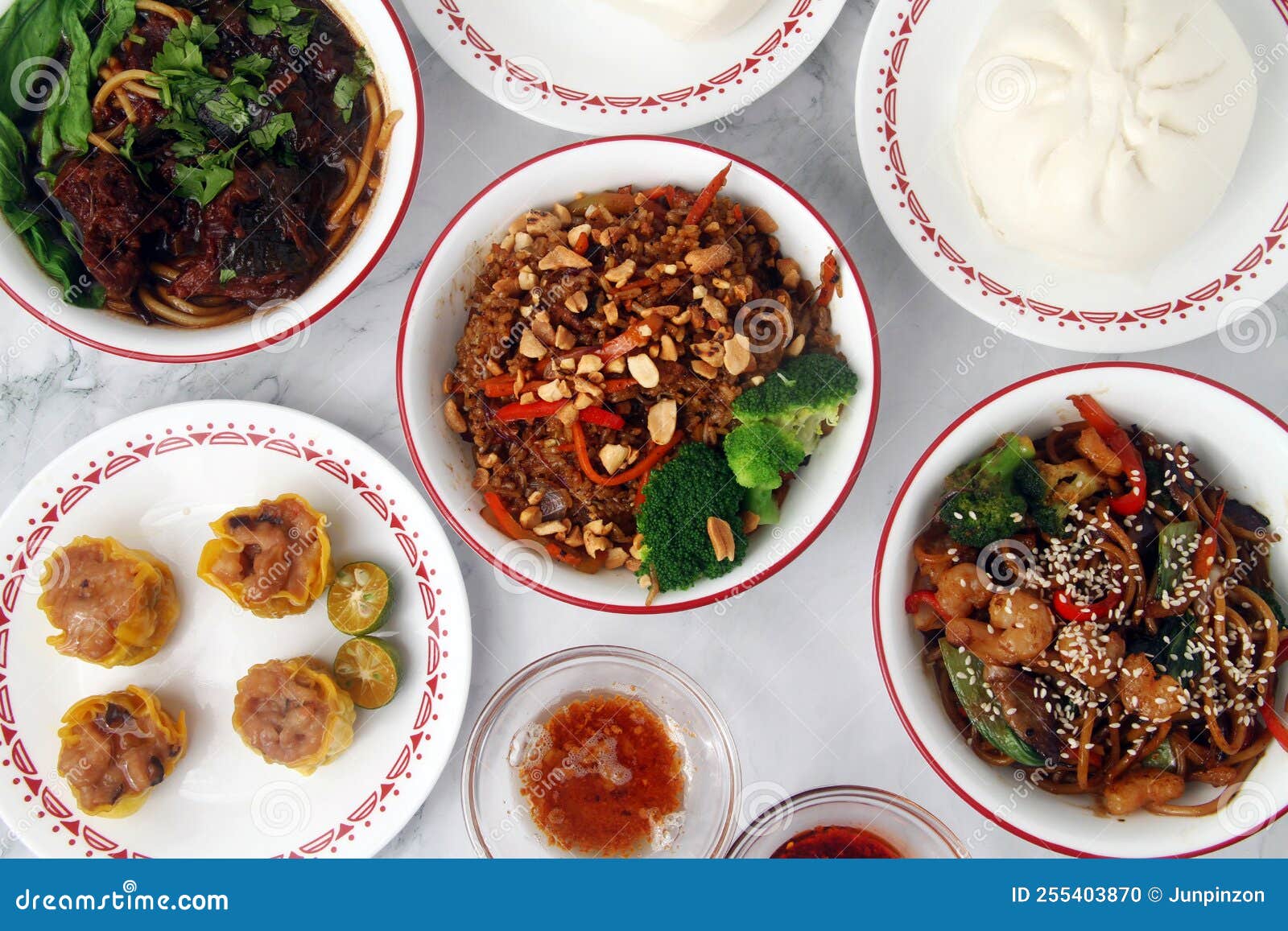 Freshly Cooked Assorted Chinese Food Stock Photo - Image of cuisine ...