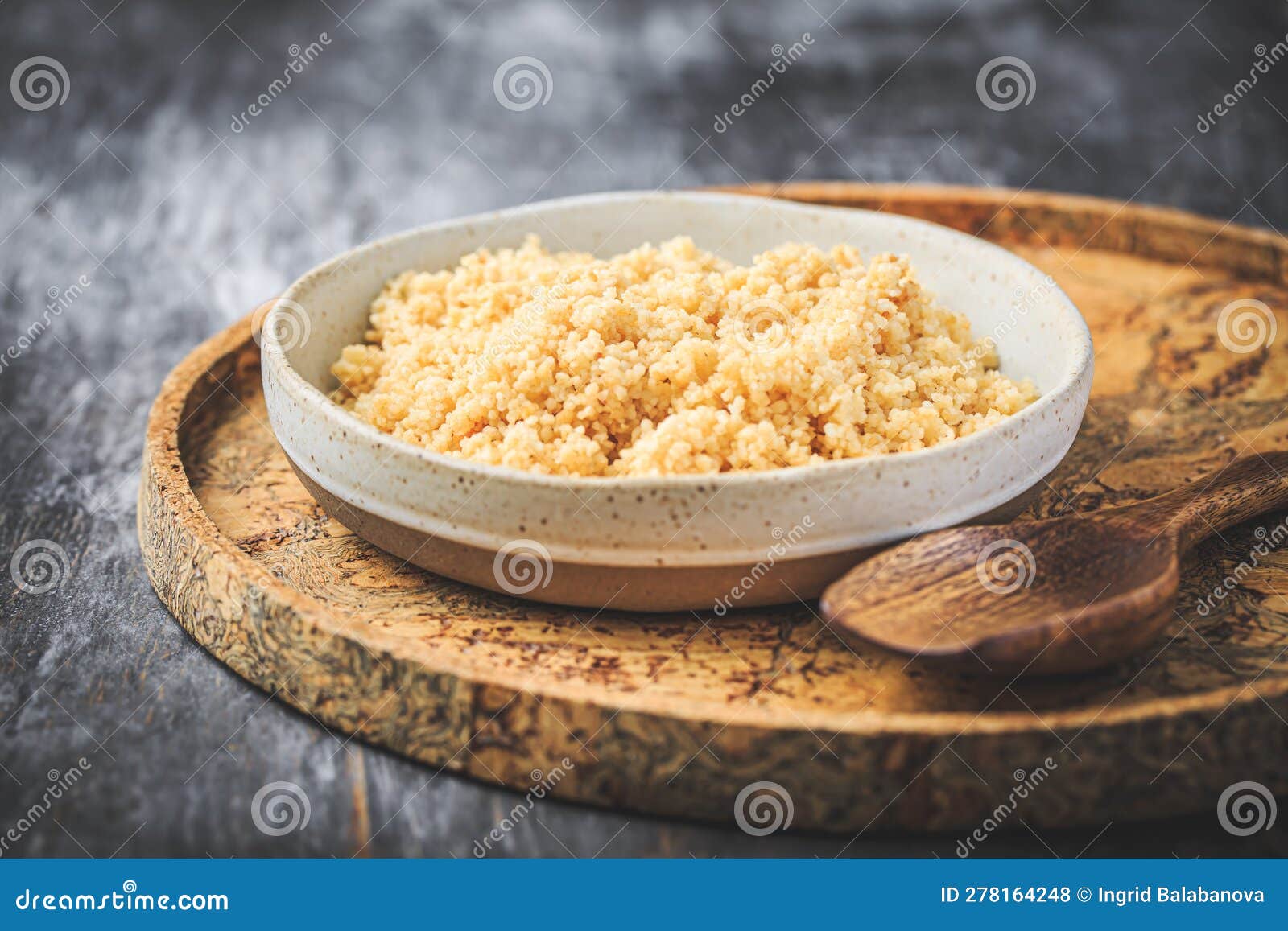 Freshly Cooked Bulgur in Bowl. Bulgur Wheat Grains Stock Photo - Image ...