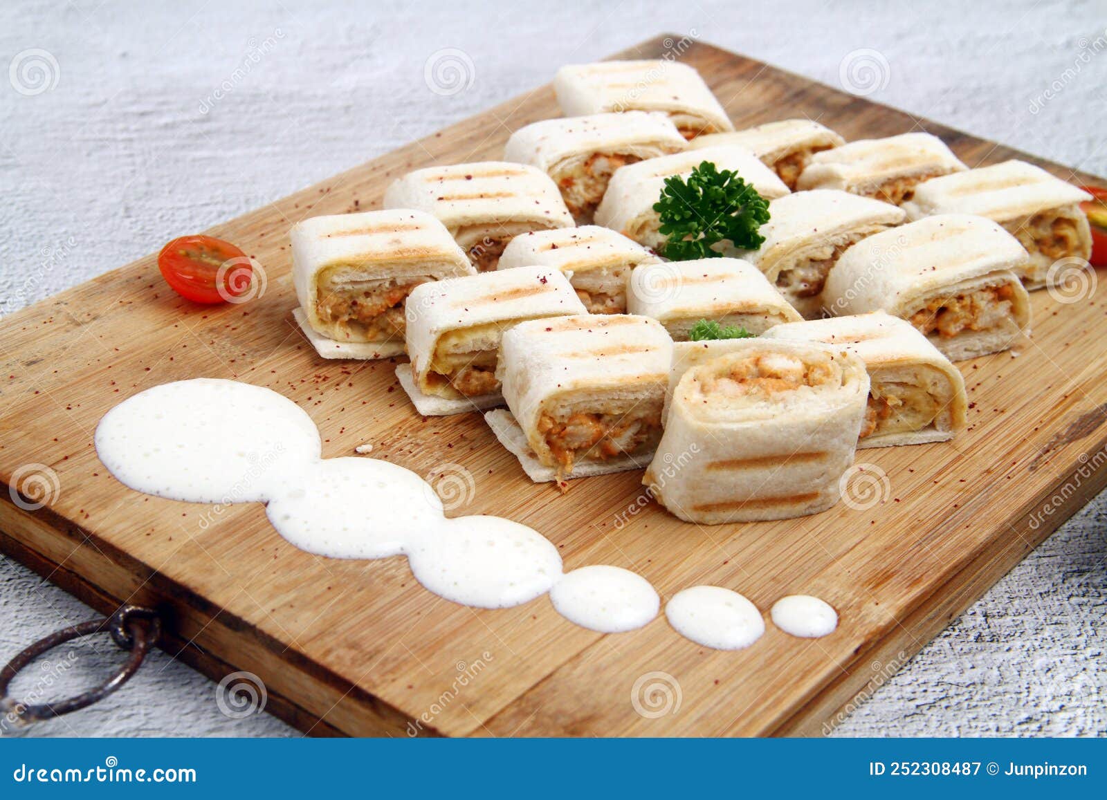 Freshly Cooked Chicken Shawarma Stock Image - Image of healthy, hummus ...