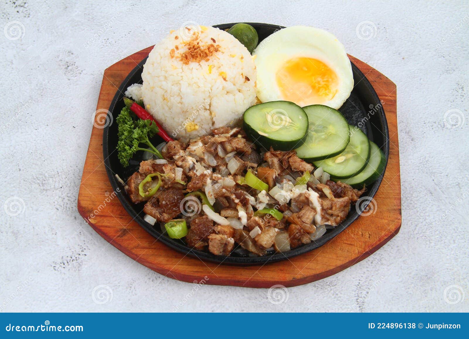 Freshly Cooked Filipino Food Called Pork Sisig Stock Photo - Image of ...