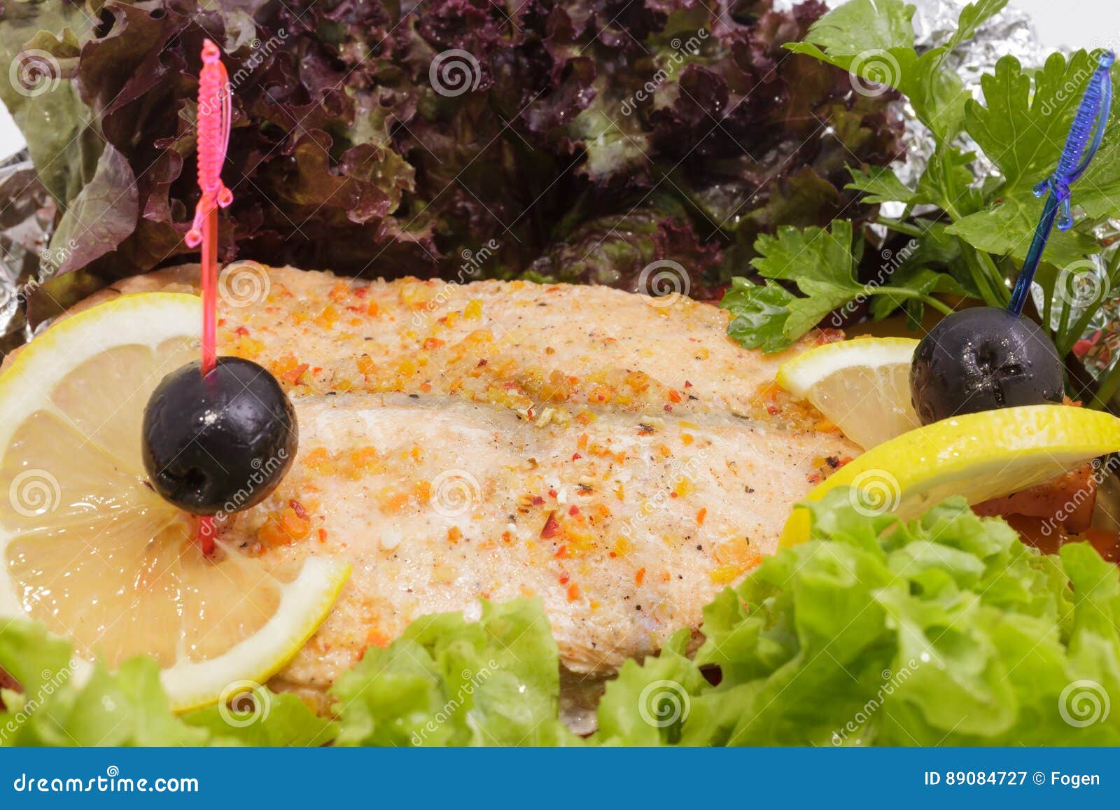 Freshly cooked fish stock image. Image of lunch, salad - 89084727