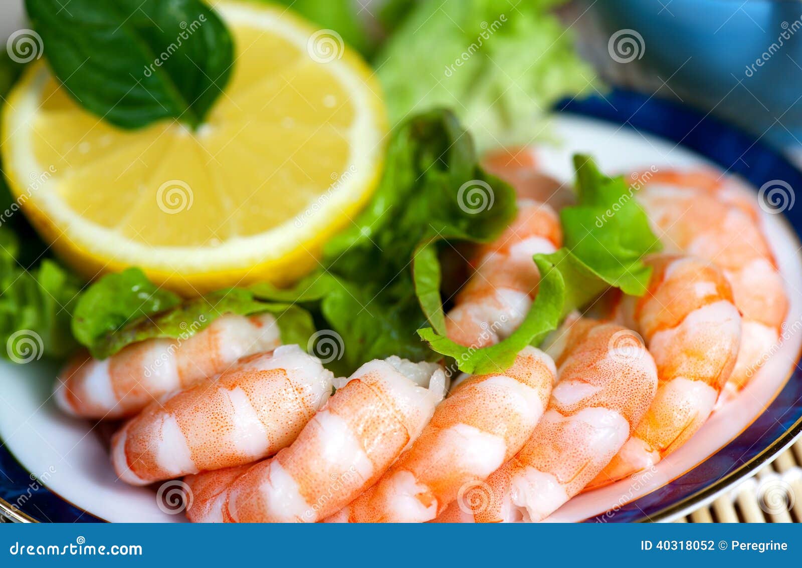Freshly Cooked Prawns on a Plate Stock Photo - Image of meal, prawn ...