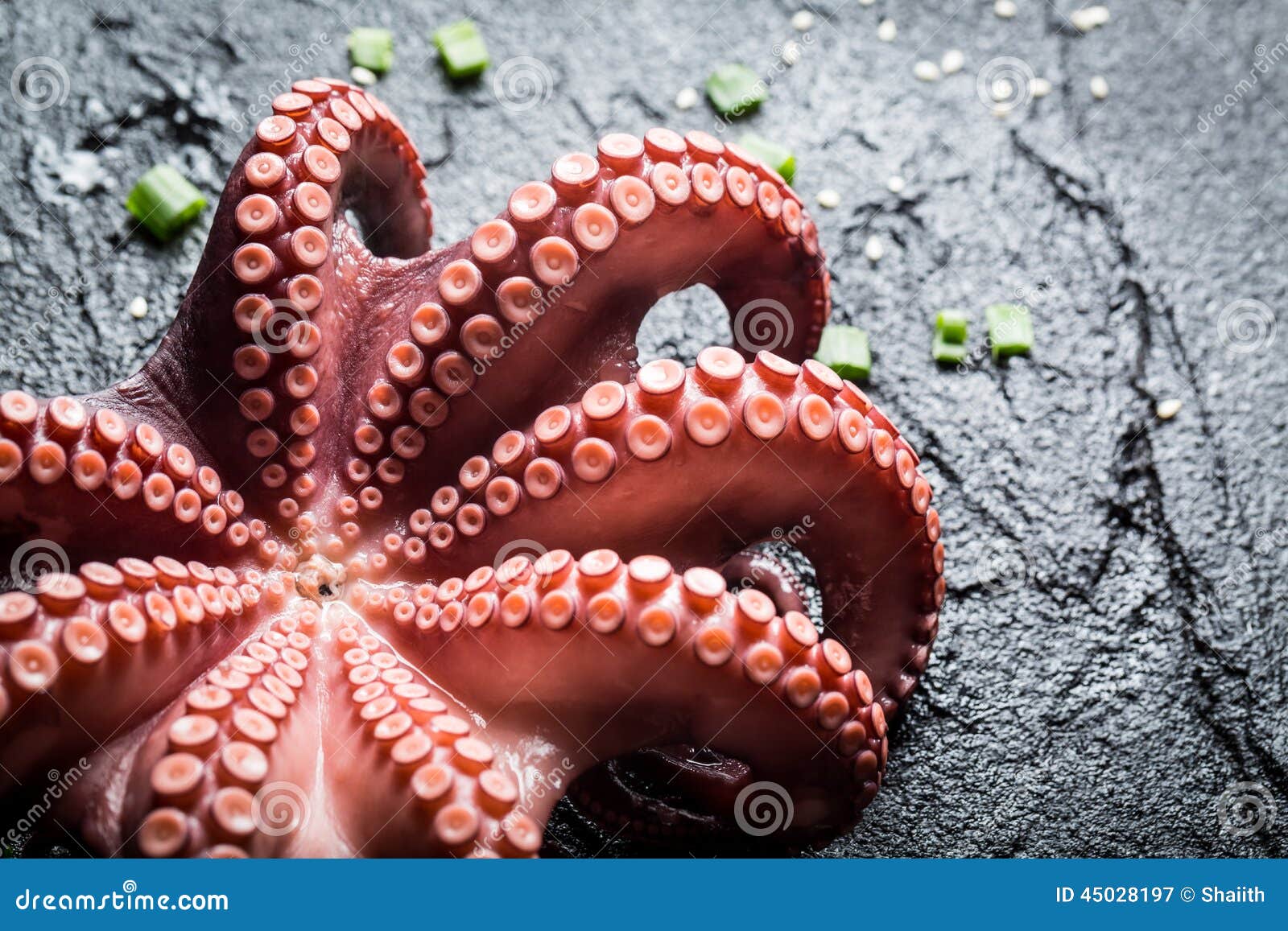 Freshly Cooked Purple Octopus Stock Image - Image of gourmet, meat ...
