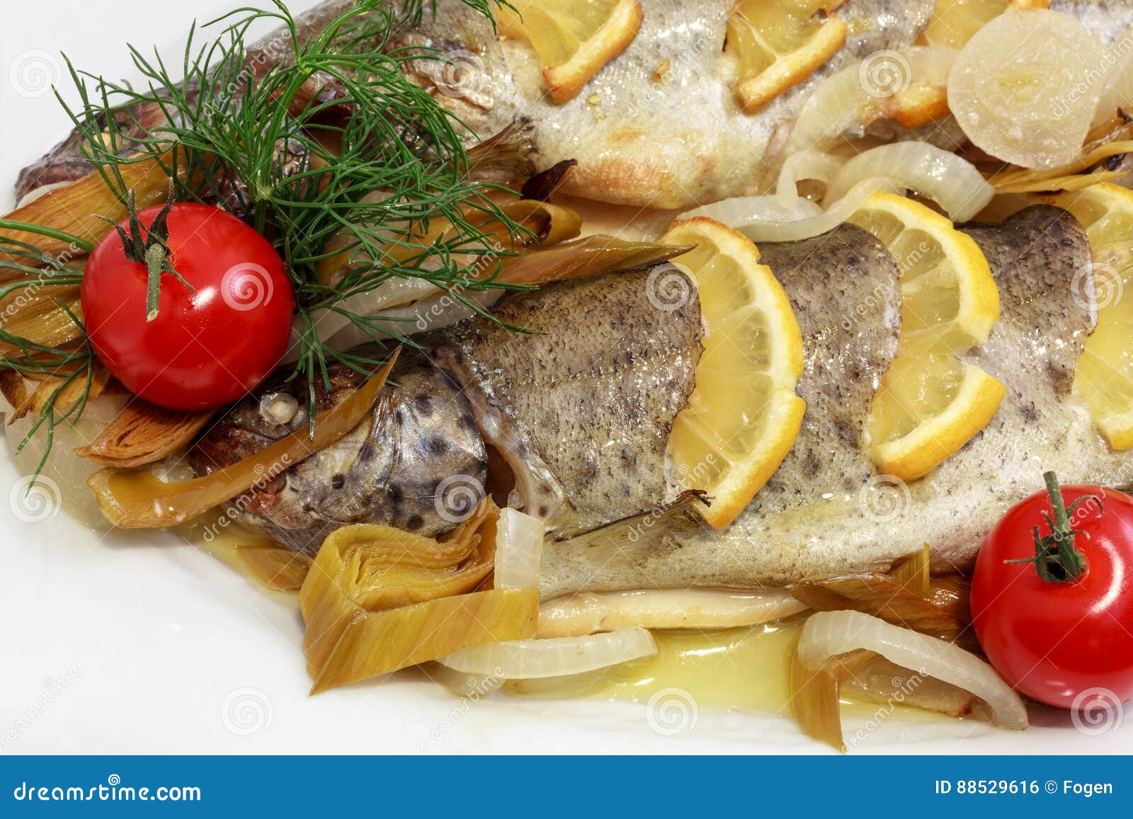 Freshly cooked trout stock photo. Image of cuisine, meal - 88529616