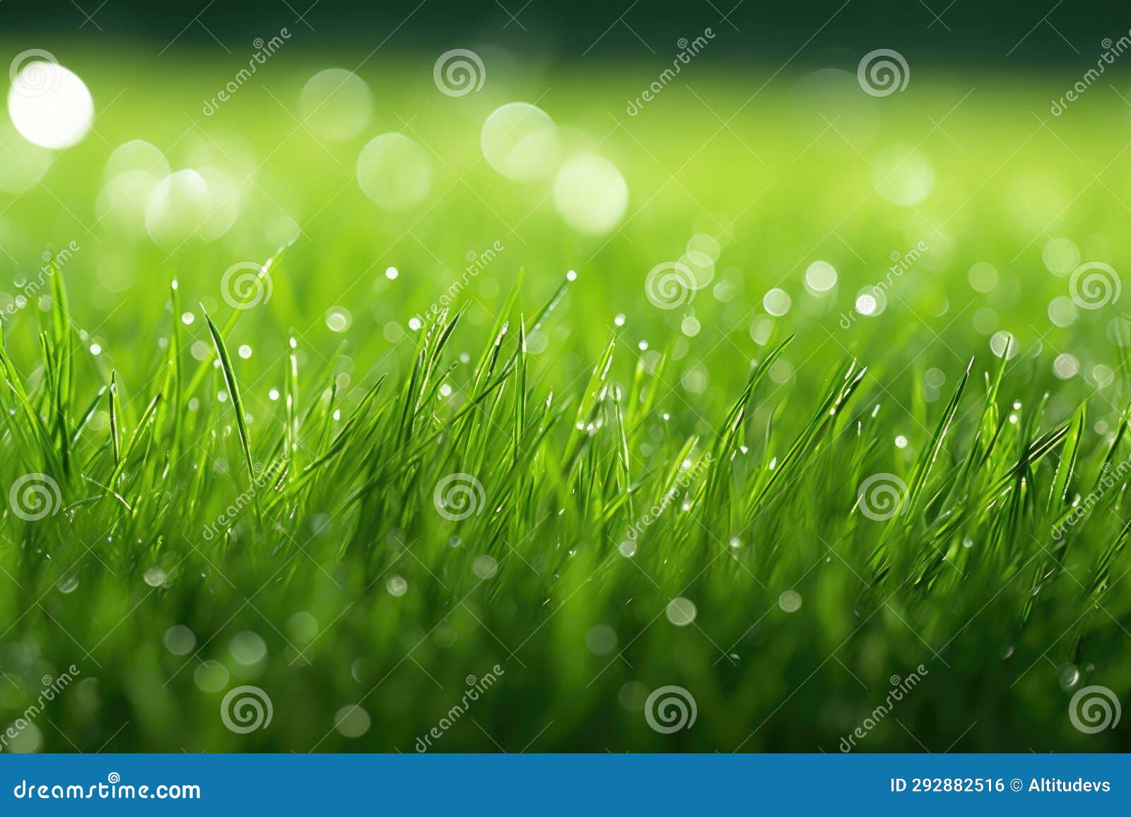 Freshly Cut Grass with Visible Particles Floating Stock Photo - Image ...