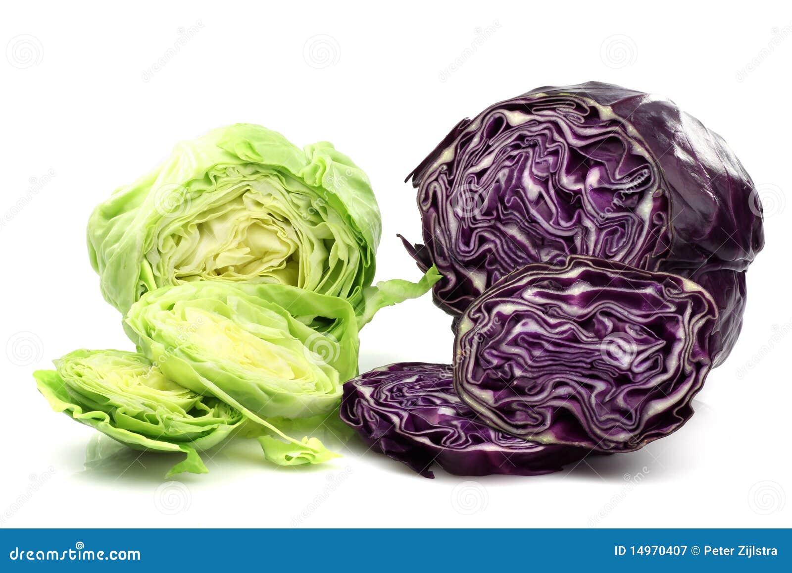 Freshly Cut Red and White Cabbage Stock Image - Image of edible, diet ...