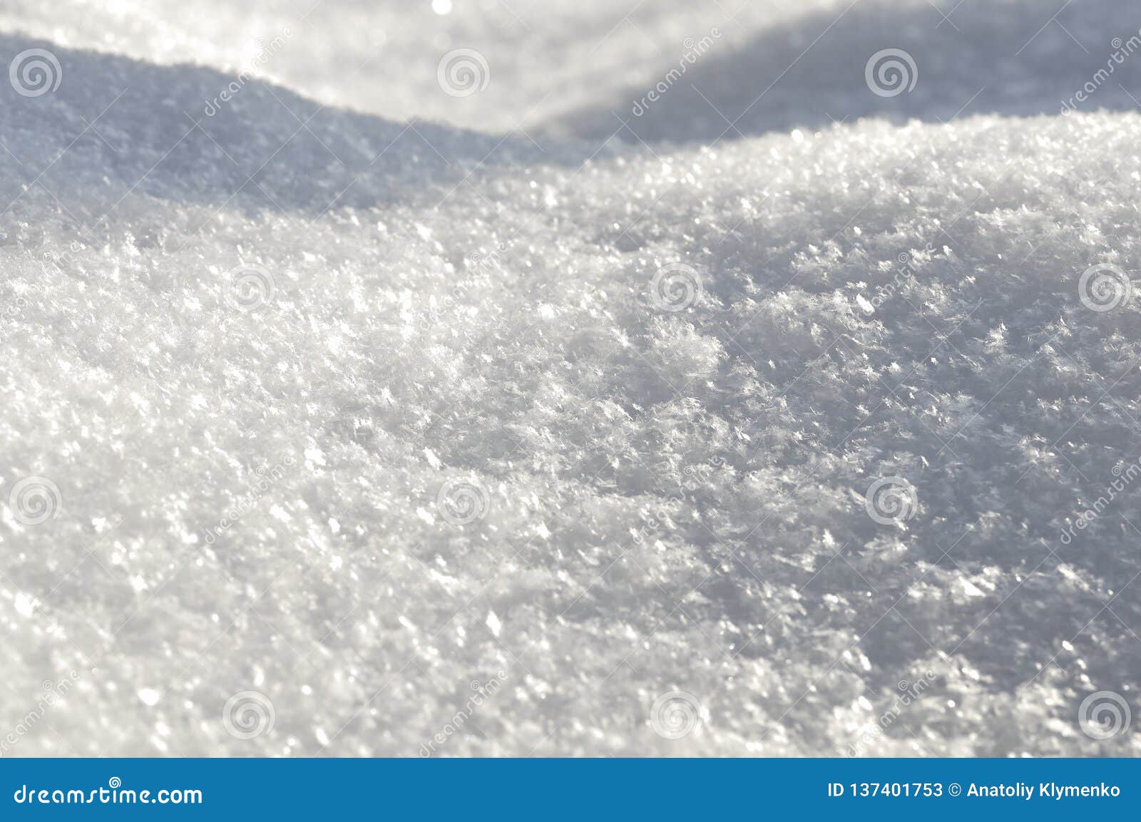 Freshly Fallen Snow Closeup Stock Image - Image of abstract, crystals ...
