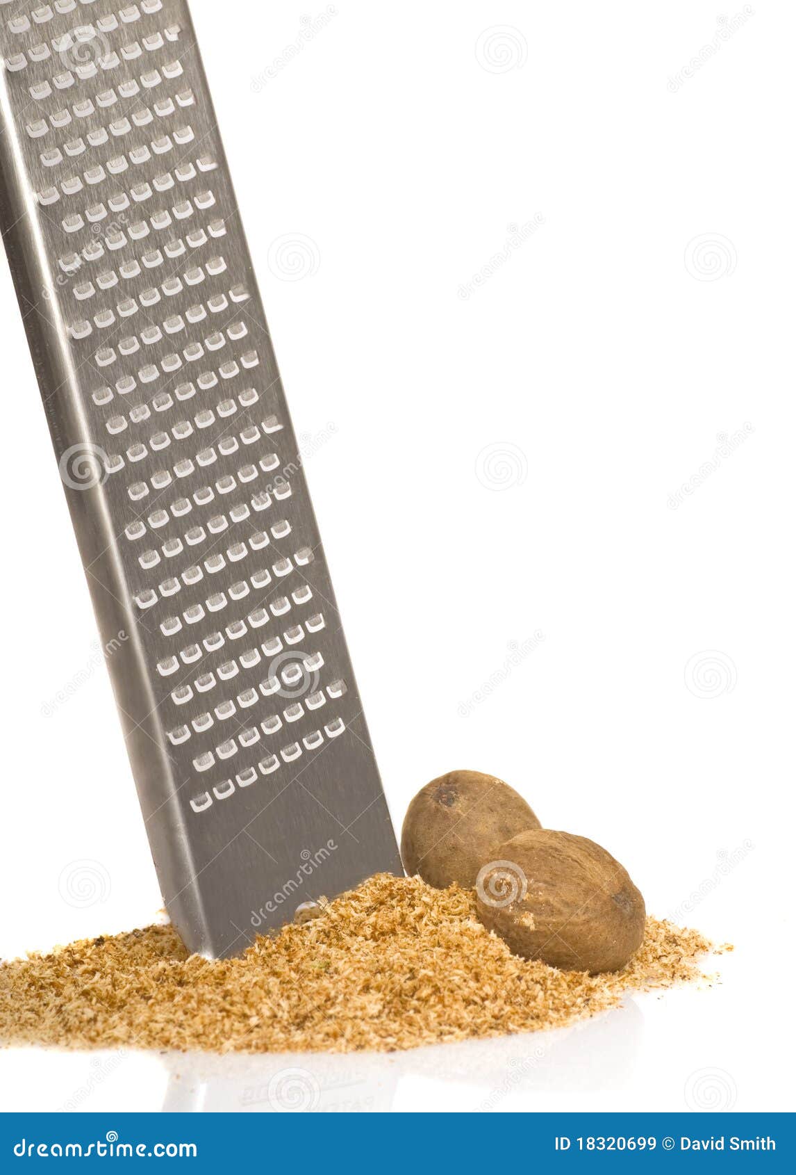 Freshly grated nutmeg stock image. Image of metal, bakery - 18320699