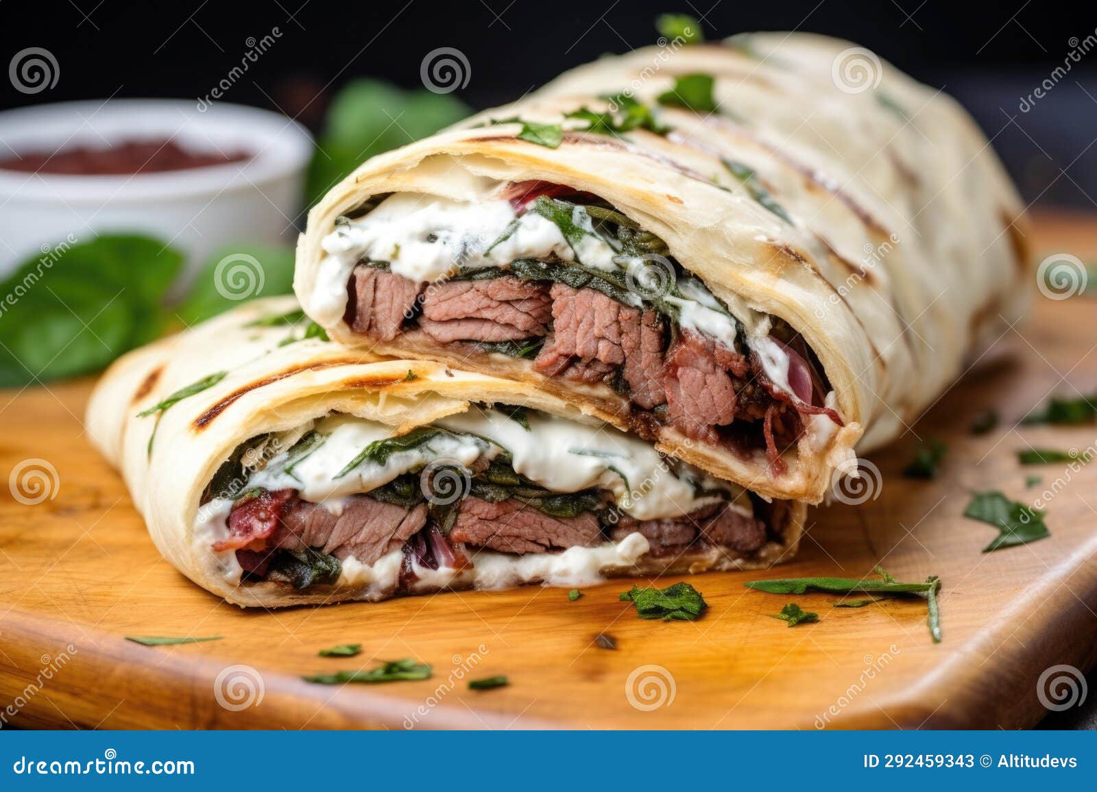 Freshly Grilled Gyro Meat Placed on a Puff Pastry Stock Image - Image ...
