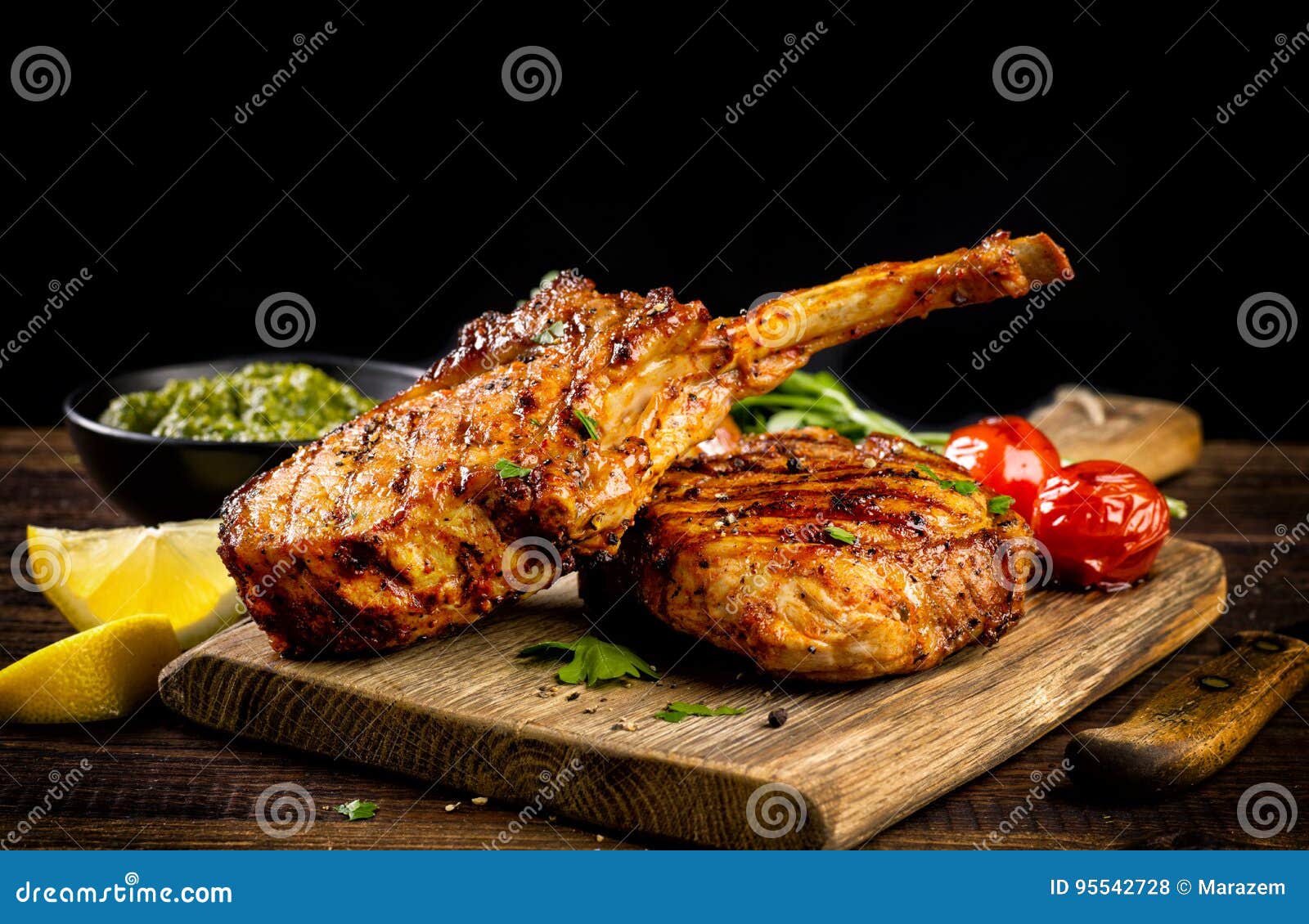 Freshly Grilled Tomahawk Steak Stock Photo - Image of meat, food: 95542728