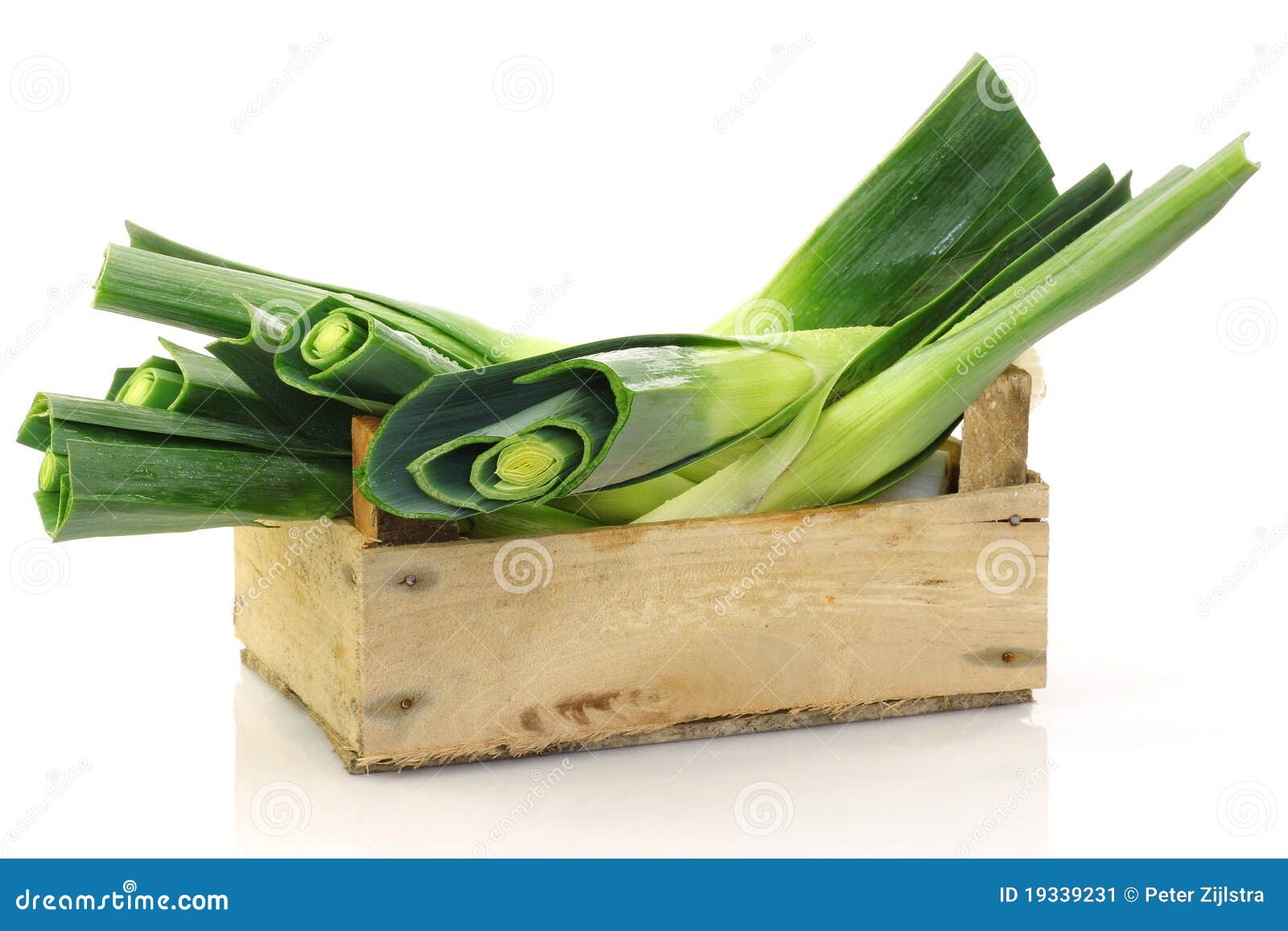Freshly Harvested Leek in a Wooden Box Stock Image - Image of cooking ...