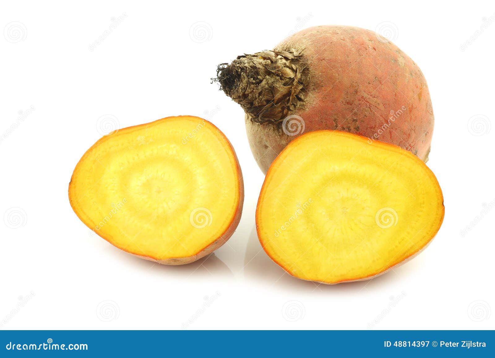 Freshly Harvested Yellow Beet and Two Halves Stock Image - Image of ...