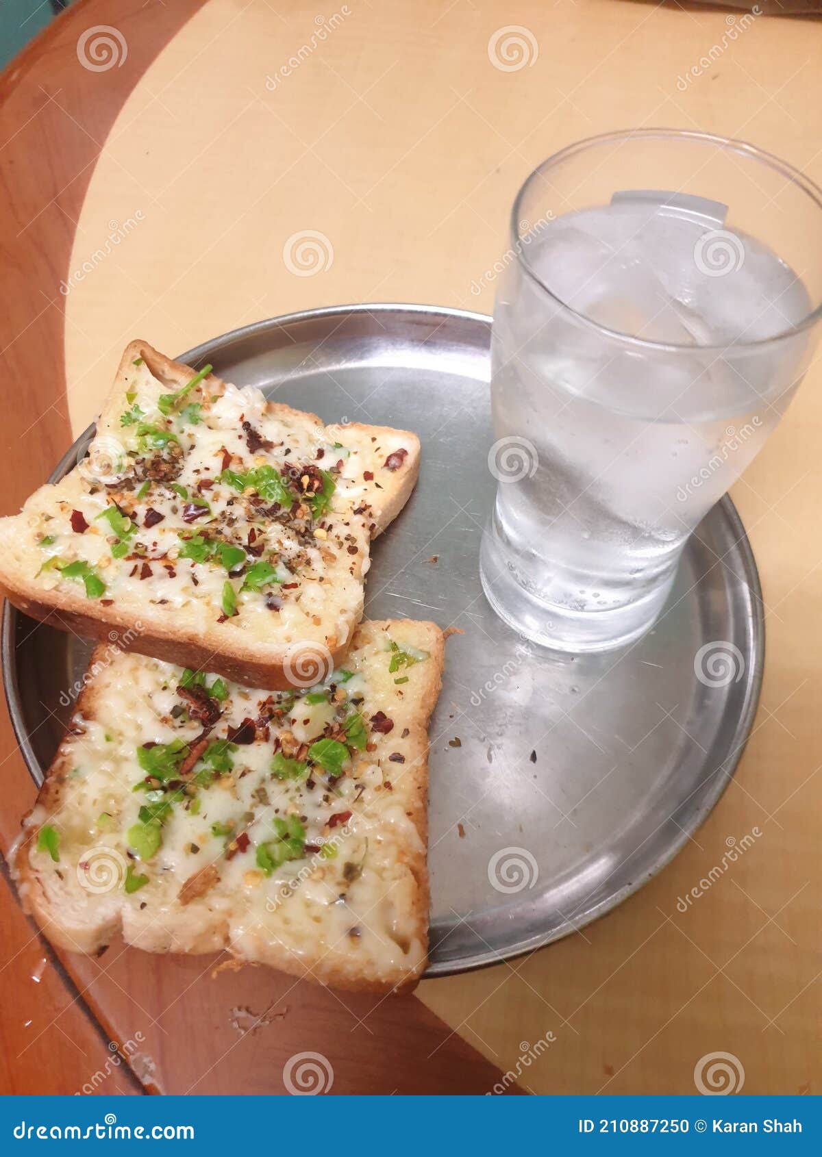 Freshly Home Cooked Garlic Bread with Sprite Stock Photo - Image of ...