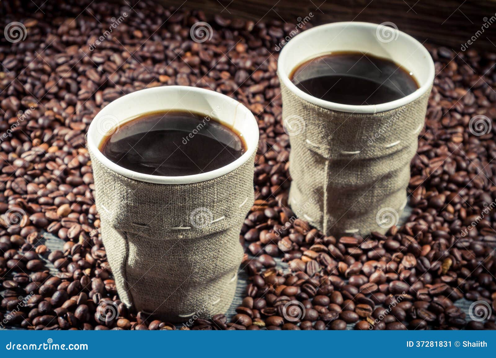 Freshly hot coffee for two stock image. Image of countryside - 37281831