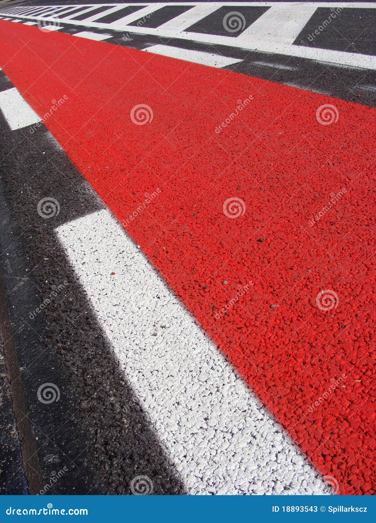 Freshly Laid Asphalt Road with Red Bicycle Path Stock Image - Image of ...