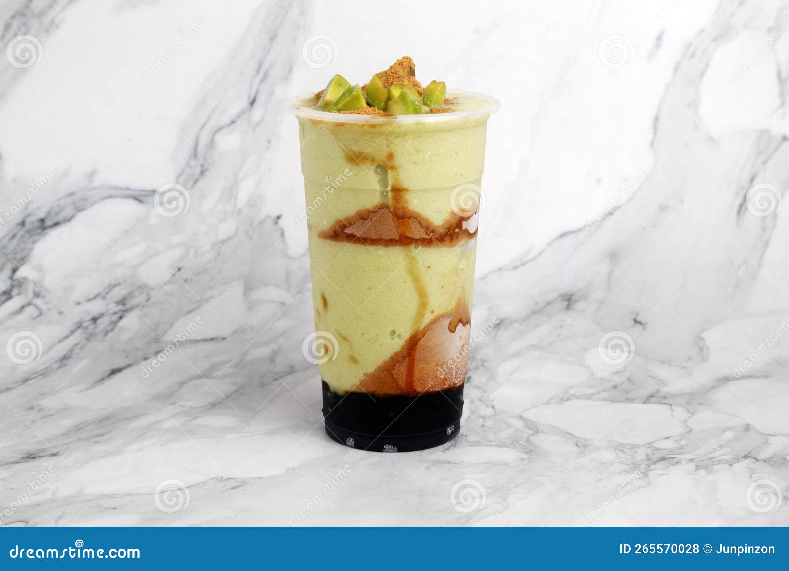 Freshly Made Avocado Flavored Shake Stock Photo - Image of healthy ...