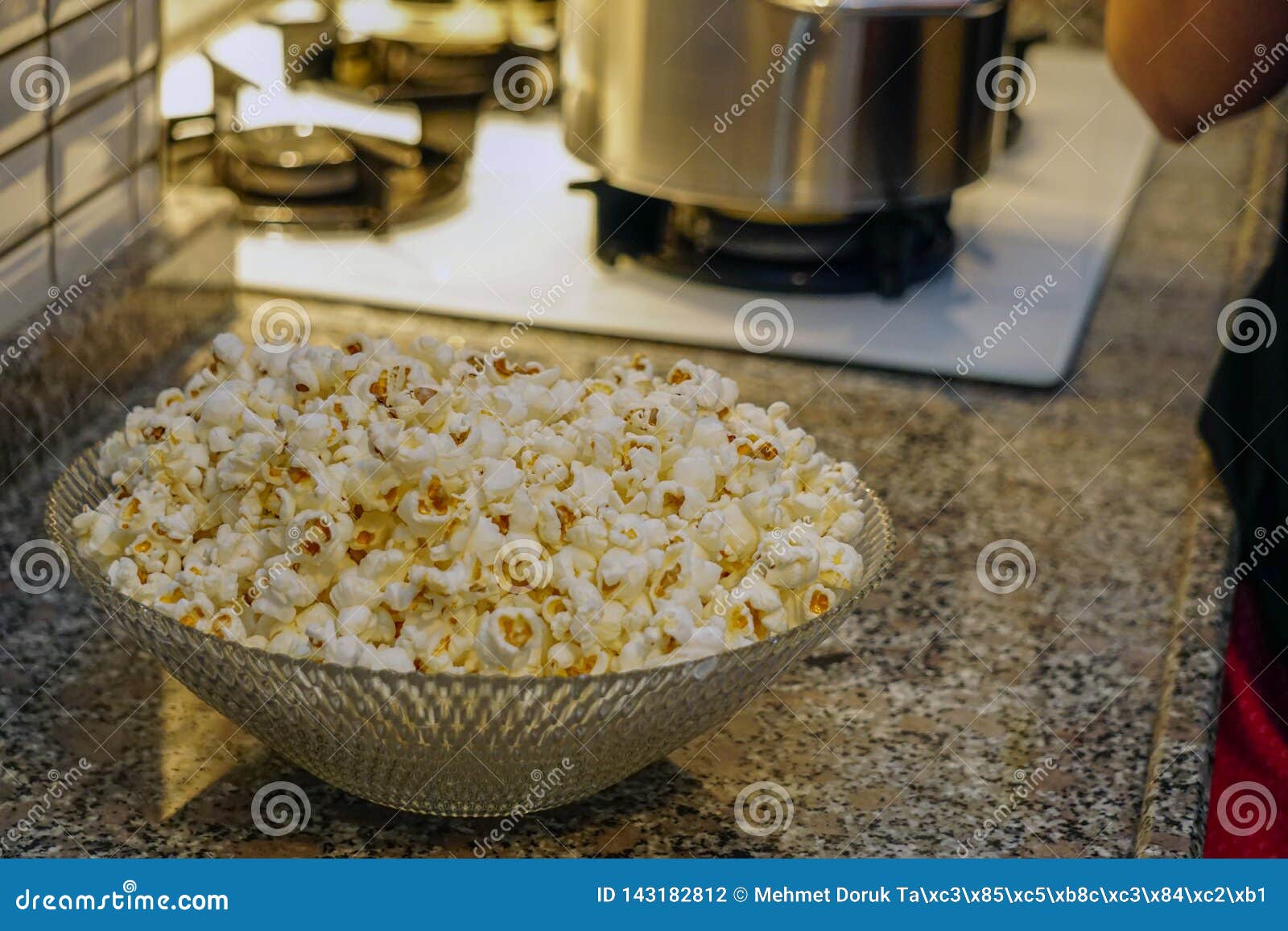 Freshly Made Popcorn in the Bowl Stock Photo - Image of delicious ...