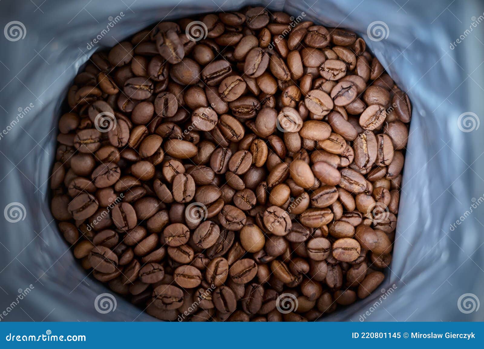 Freshly Opened Packet of Coffee Stock Image - Image of drink, canvas ...