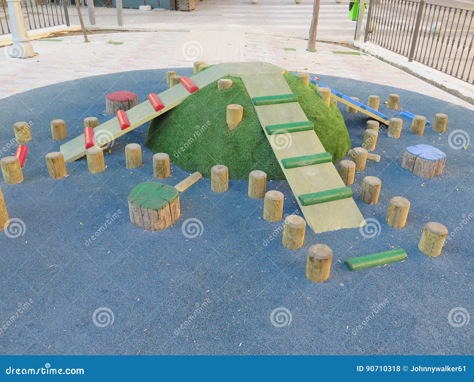 Freshly Painted Playground Mound Stock Photo - Image of park, mound ...