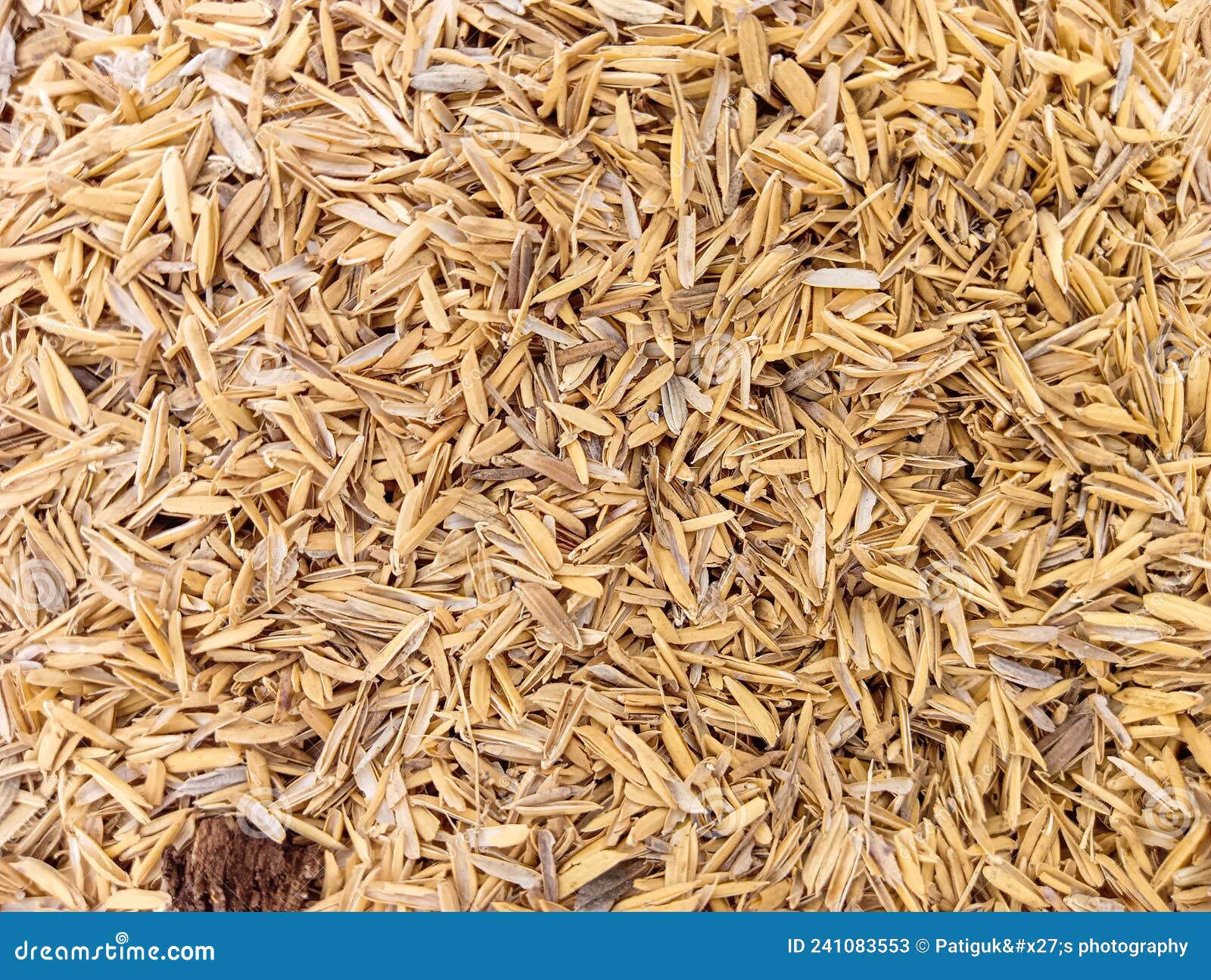 Freshly Peeled Rice Bran. and Will Be Processed into Planting Media ...