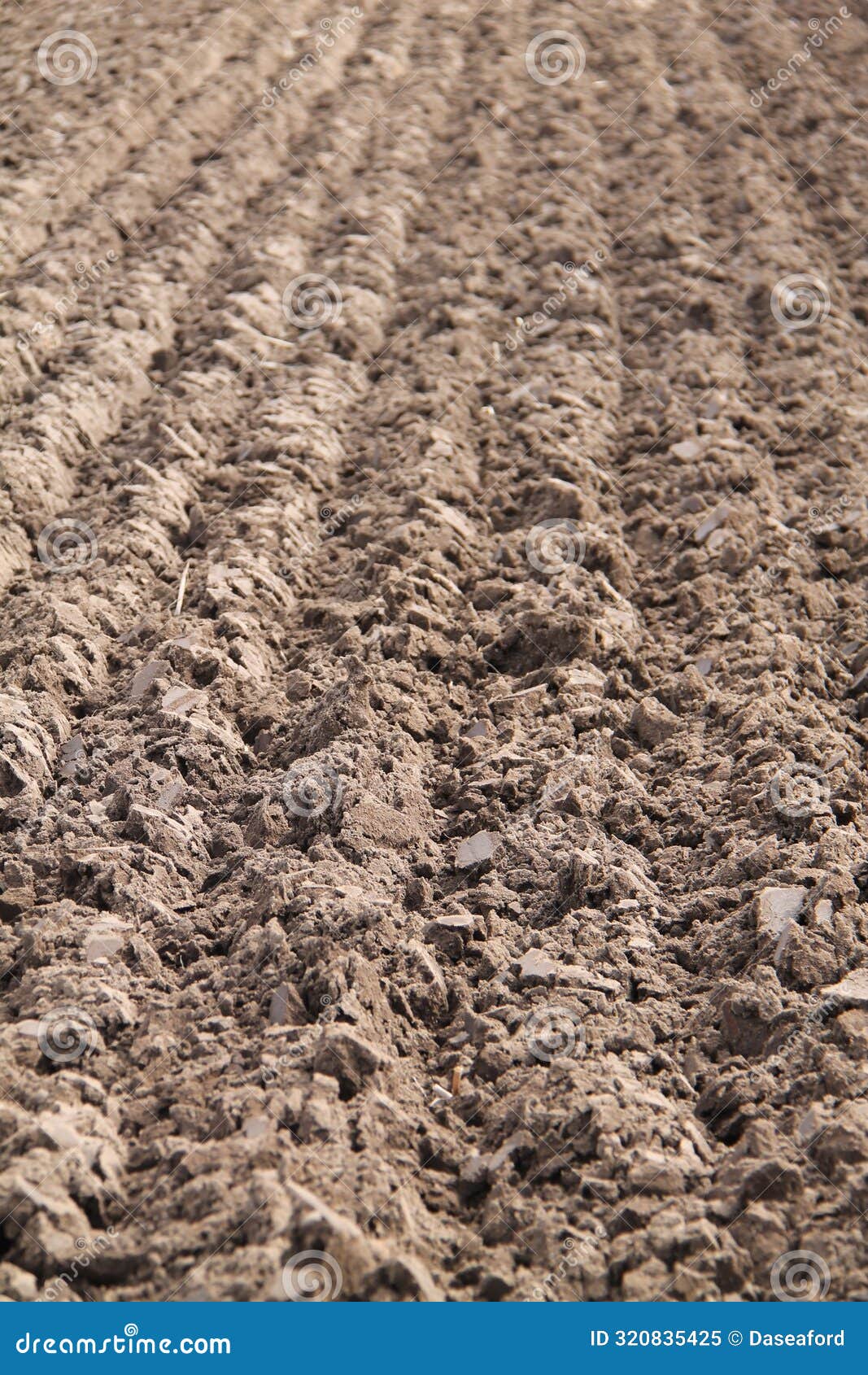 Freshly Ploughed Farm Field. Stock Image - Image of rows, land: 320835425