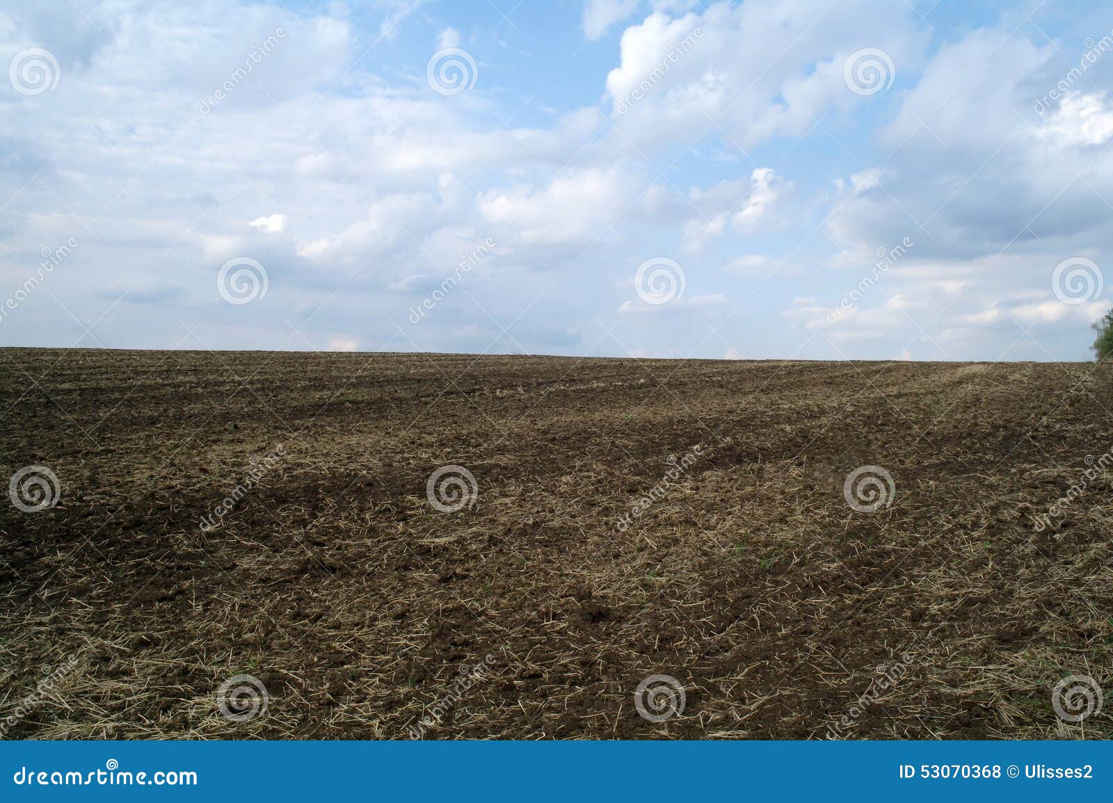 Freshly Plowed Field in Spring Ready Stock Photo - Image of farm, dust ...