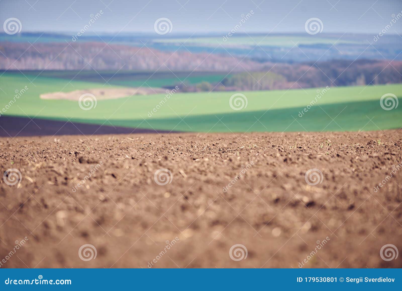Freshly Plowed Field in Spring Ready for Cultivation Stock Image ...