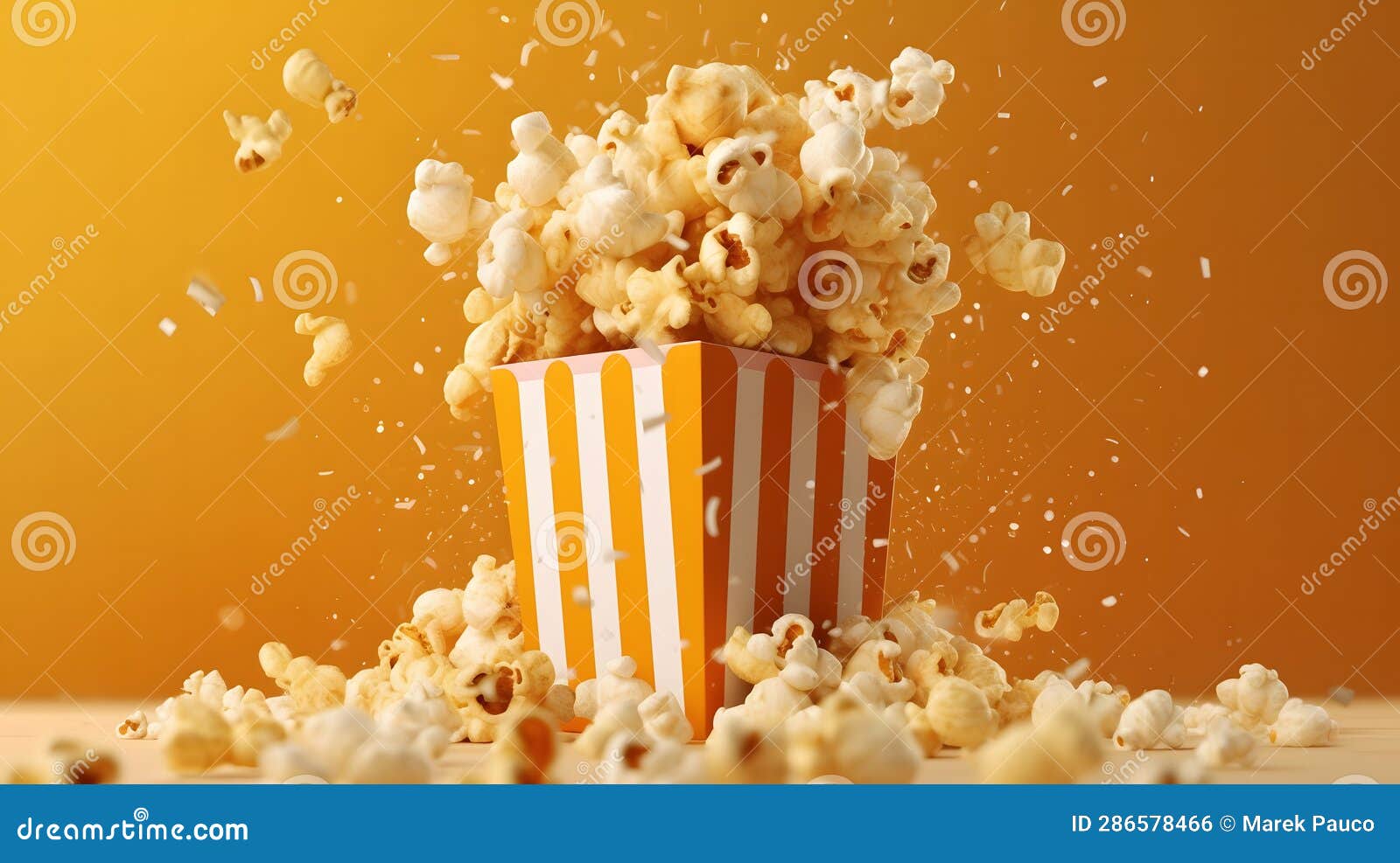 Freshly popped popcorn. stock illustration. Illustration of popcorn ...