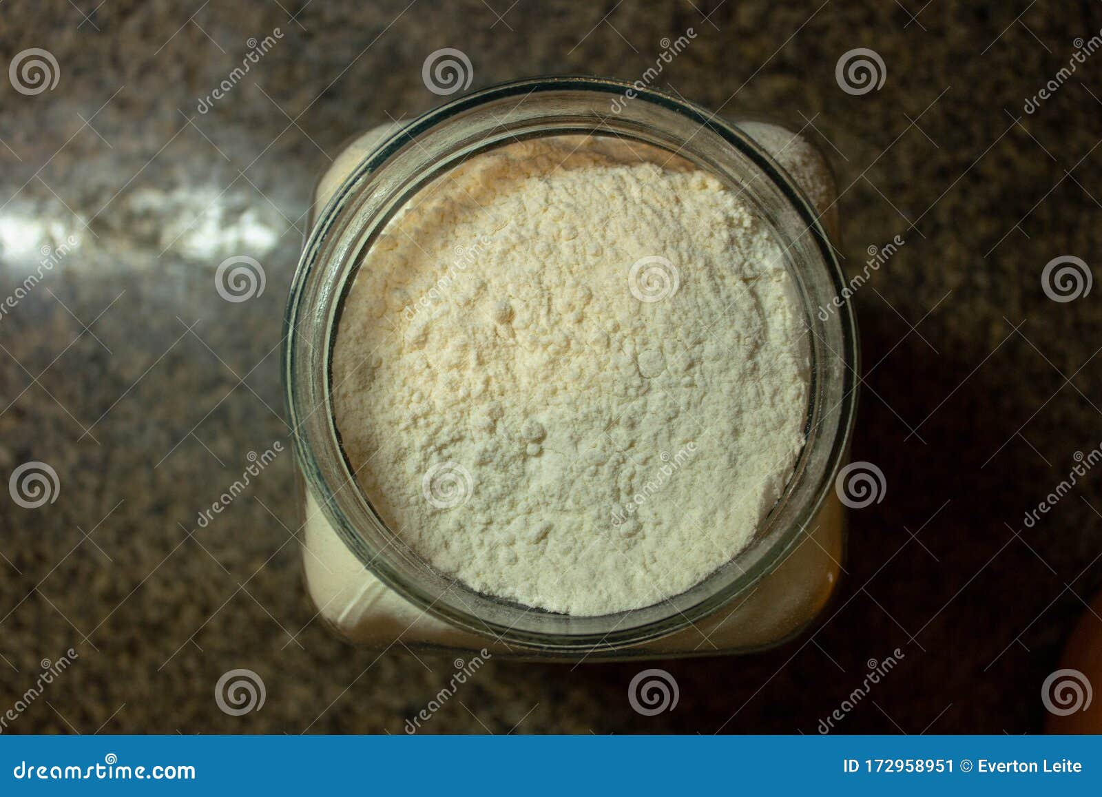 A Freshly Poured Wheat Flour Pot Stock Image - Image of seasoning ...
