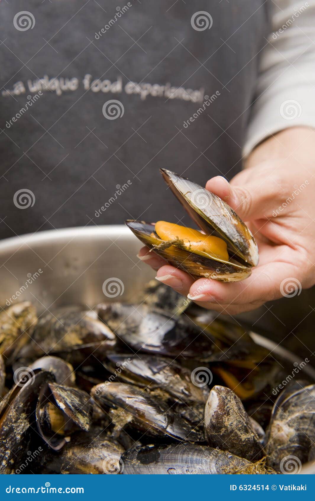 Freshly Prepared Black Mussels Stock Photo - Image of lunch, delicious ...
