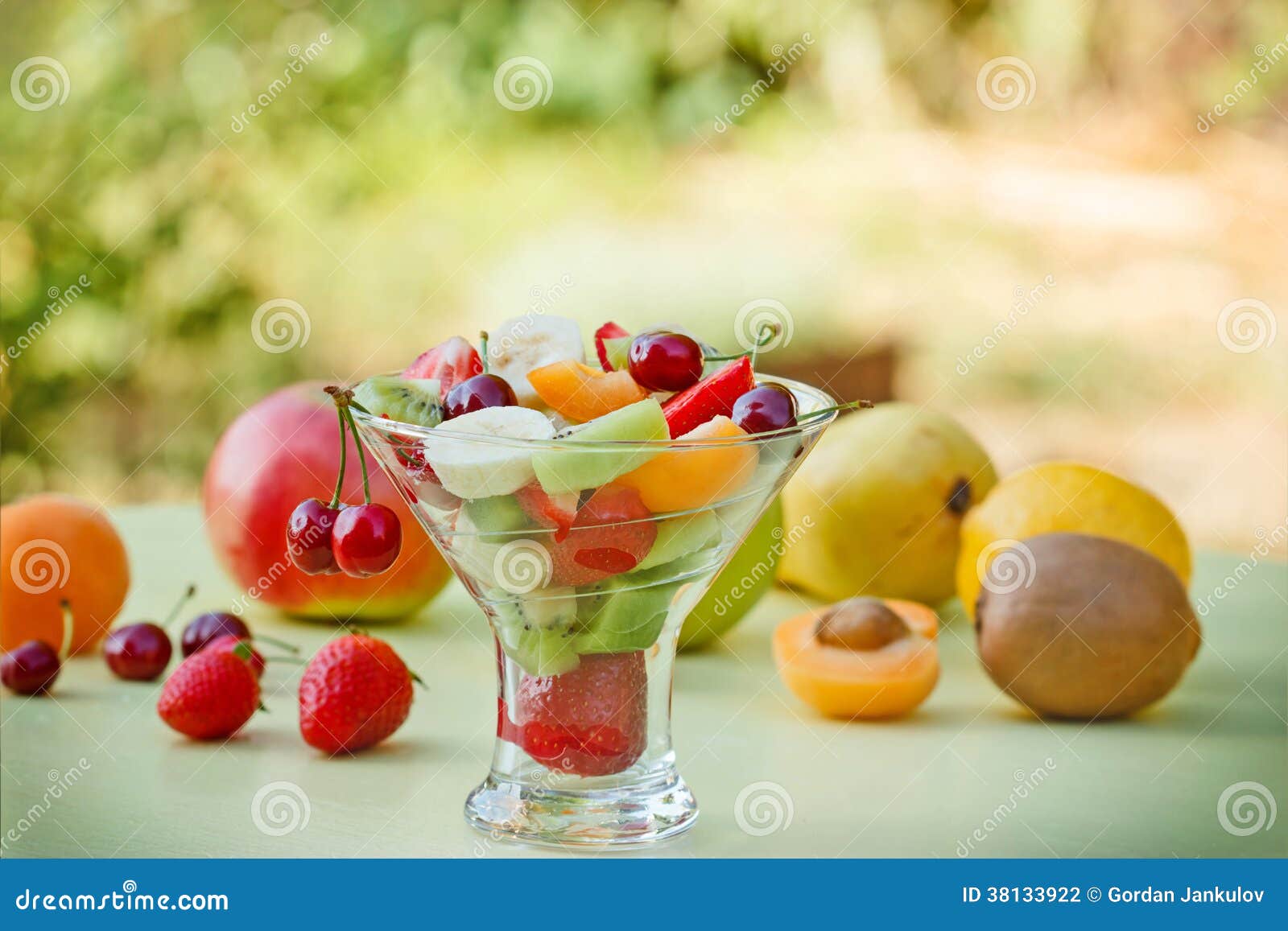 Freshly Prepared Fruit Salad Stock Photo - Image of banana, berryfruit ...