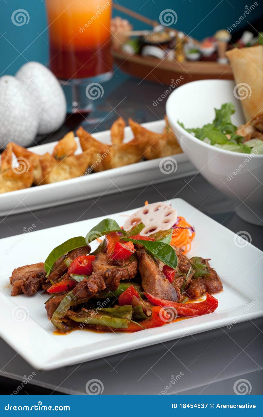 Freshly Prepared Thai Food stock image. Image of food - 18454537
