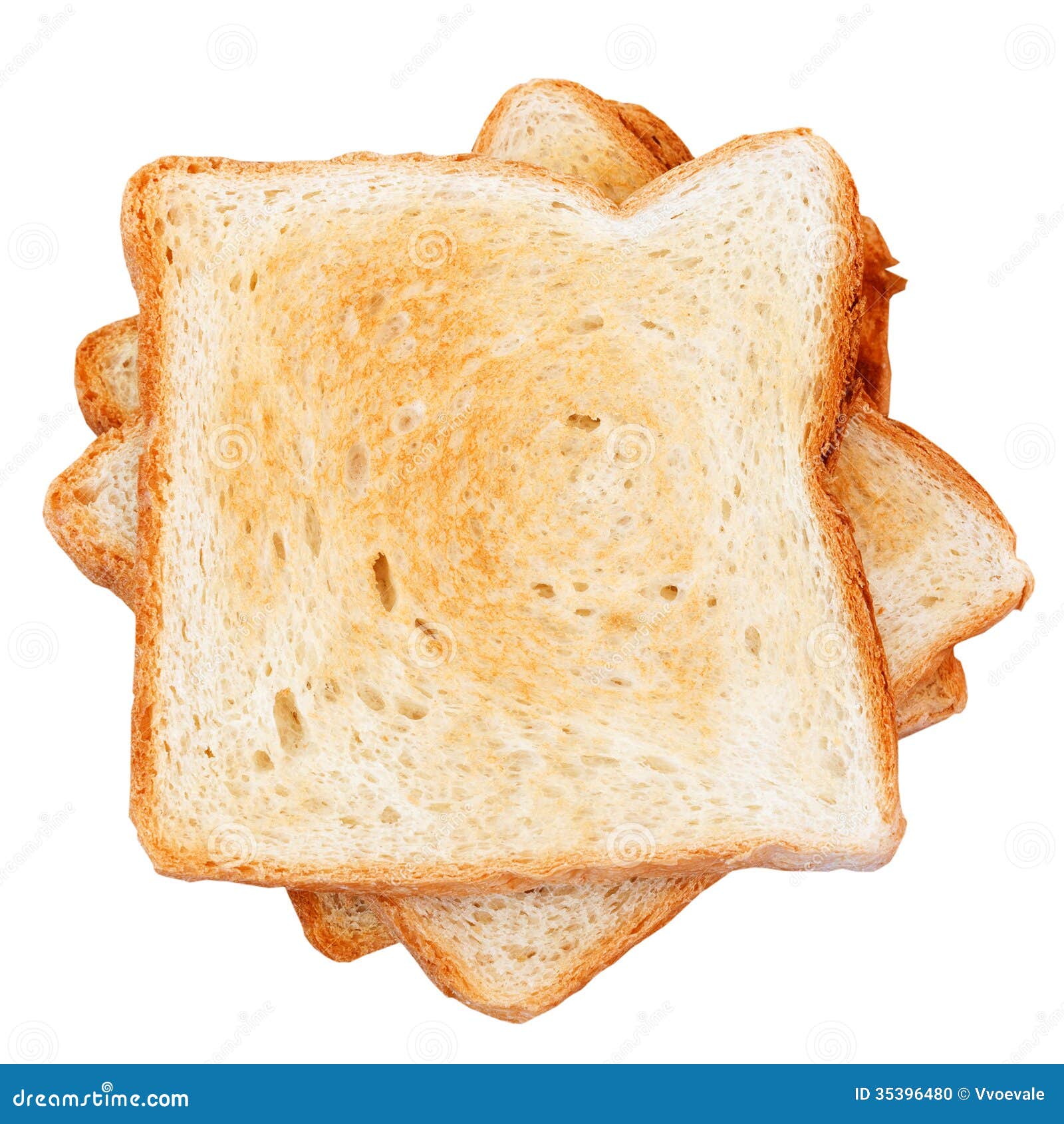 Freshly Prepared Toasts Isolated on White Stock Photo - Image of meal ...