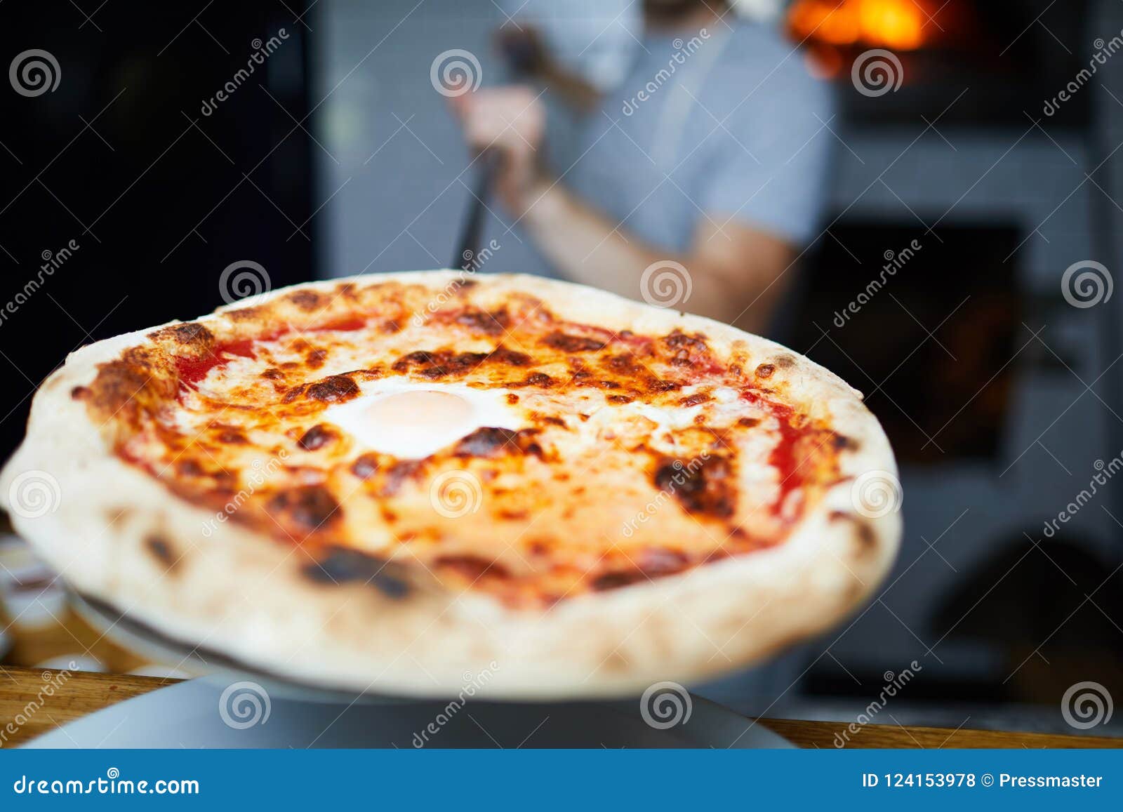 Appetizing pizza stock photo. Image of baker, ingredient - 124153978