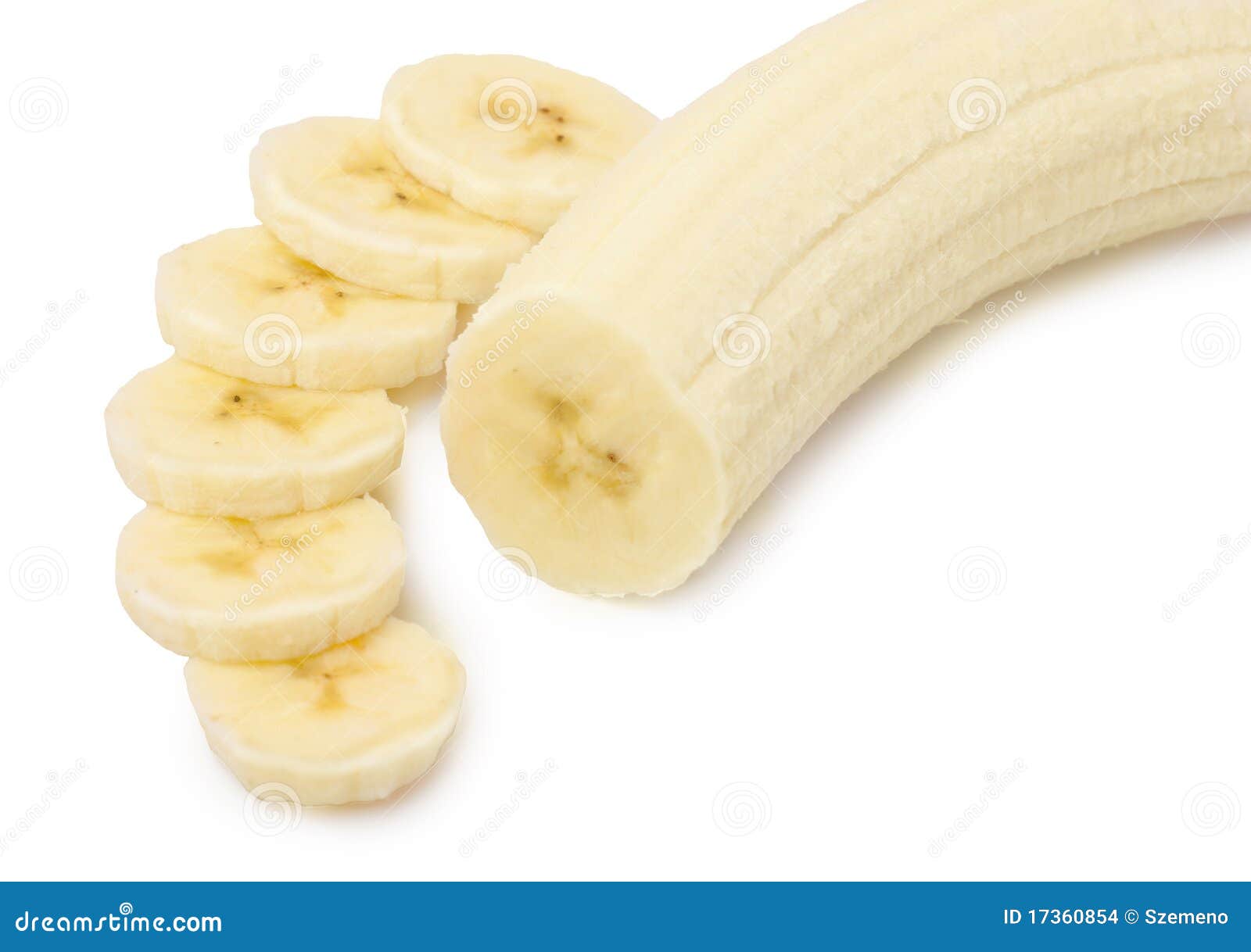 Freshly sliced bananas stock photo. Image of ripe, peeled - 17360854