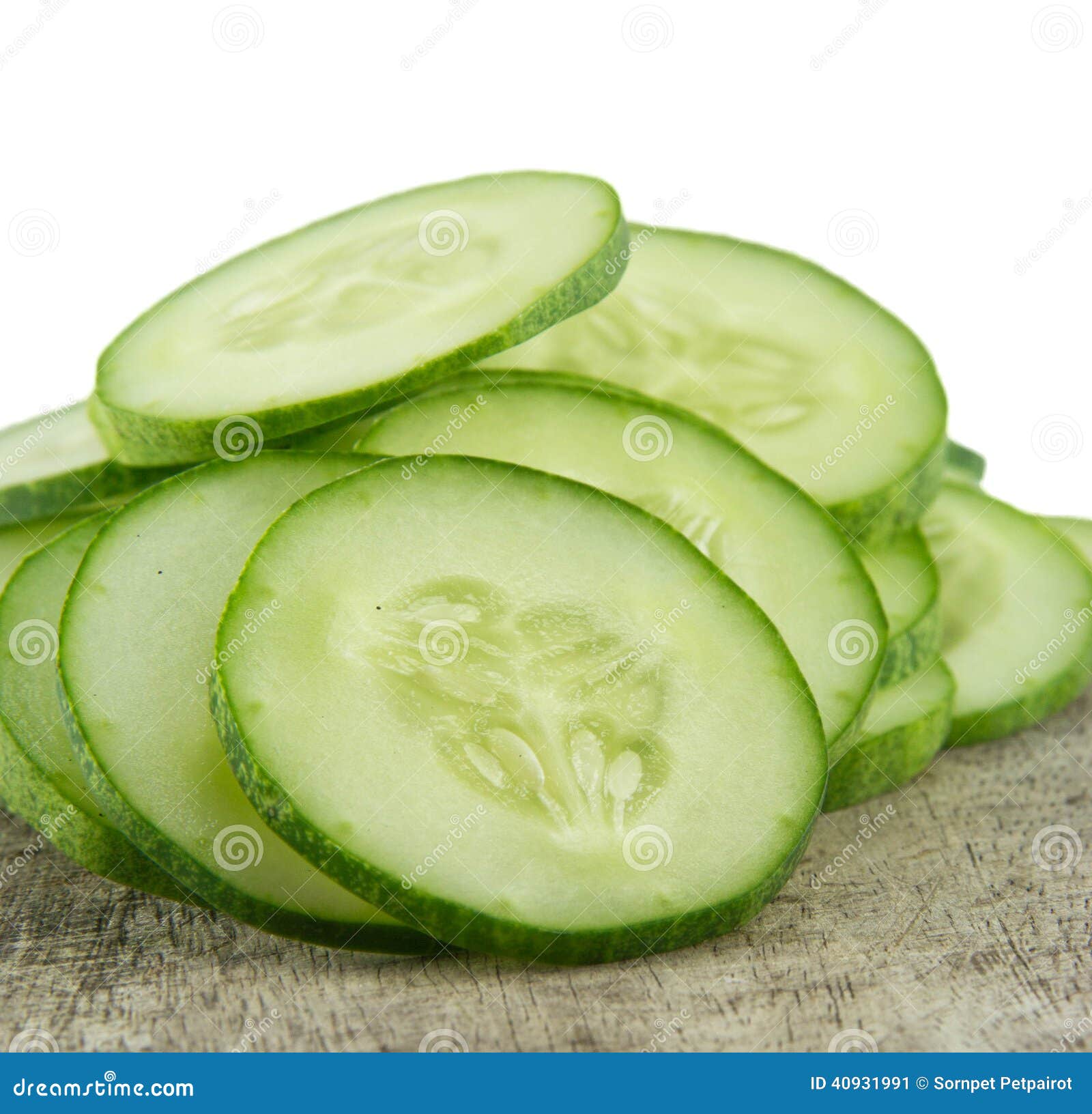 Freshly Sliced Cucumber on Background. Stock Image - Image of cucumber ...