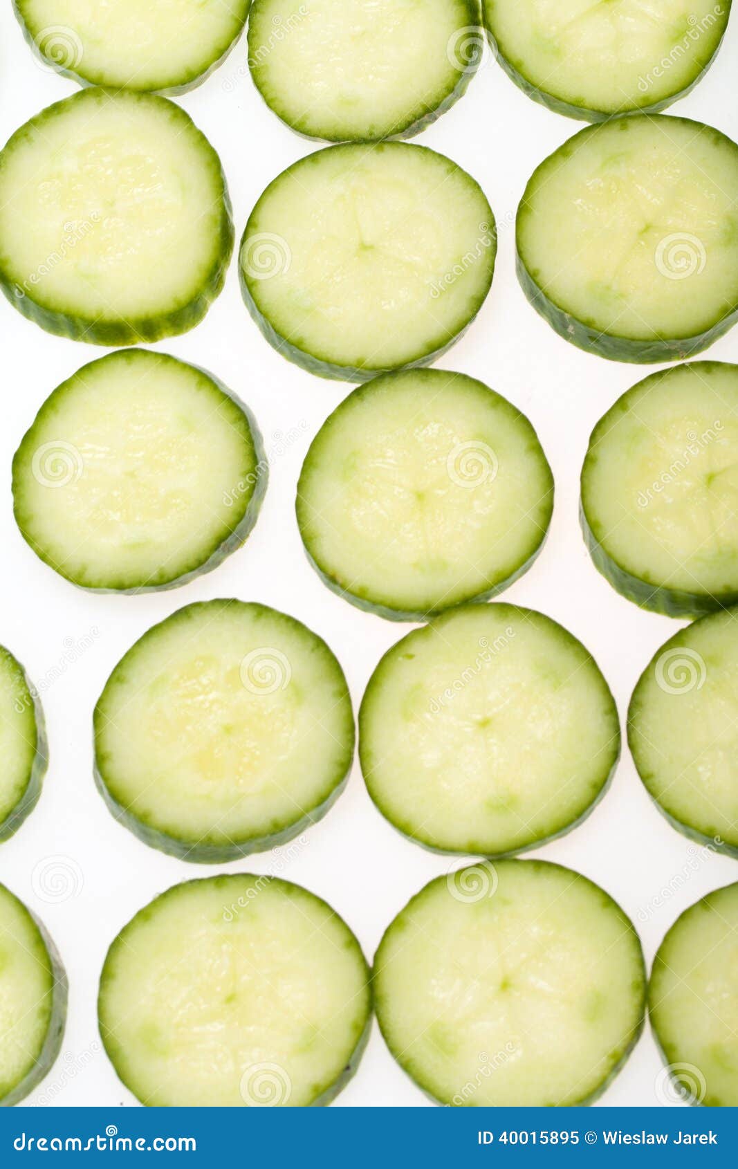 Freshly sliced cucumber stock image. Image of food, green - 40015895