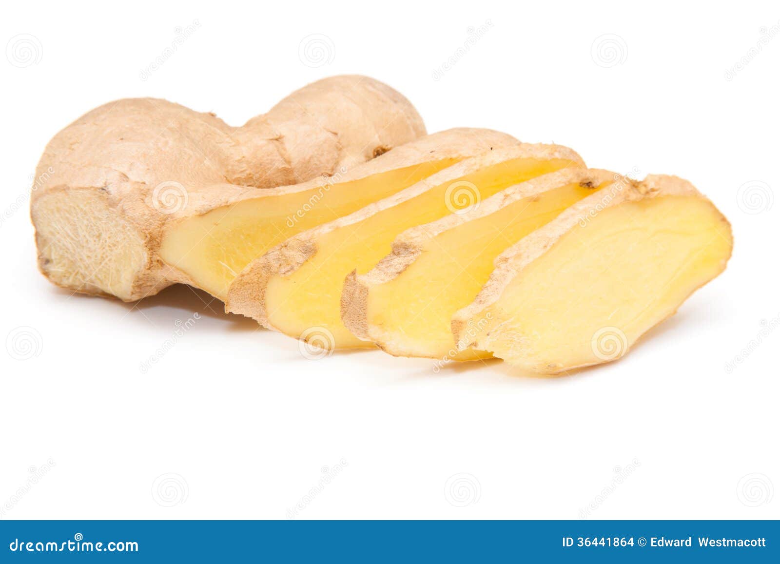 Freshly sliced root ginger stock photo. Image of ingredients - 36441864