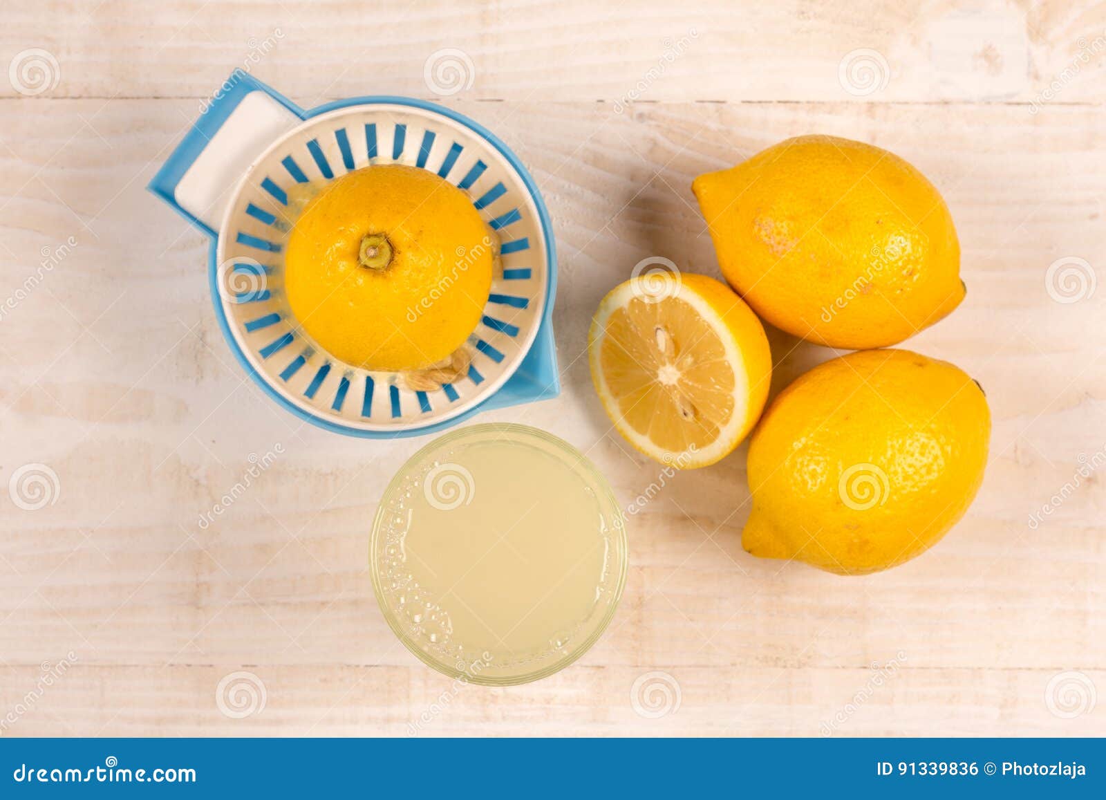 Freshly Squeezed Lemon and Lemonade Flay Lay Stock Photo - Image of ...
