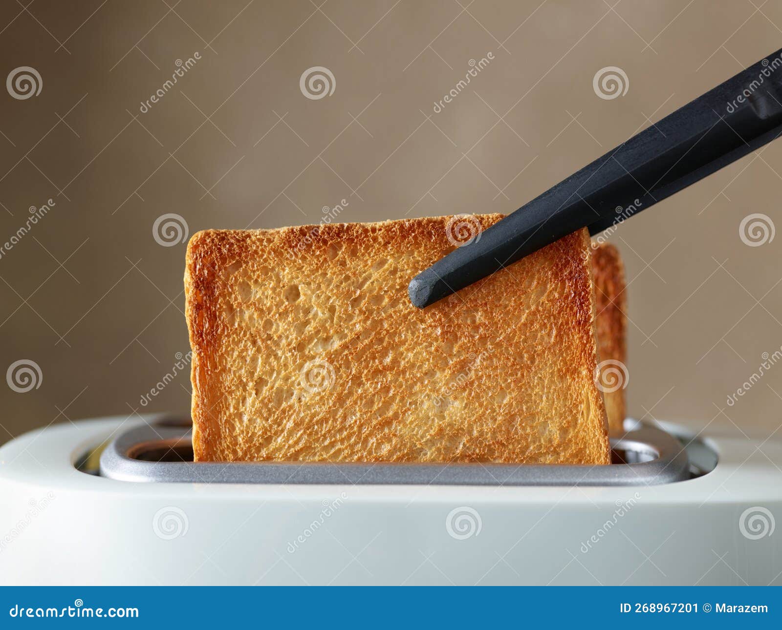 Freshly Toasted Bread Slices Stock Image - Image of cook, bakery: 268967201