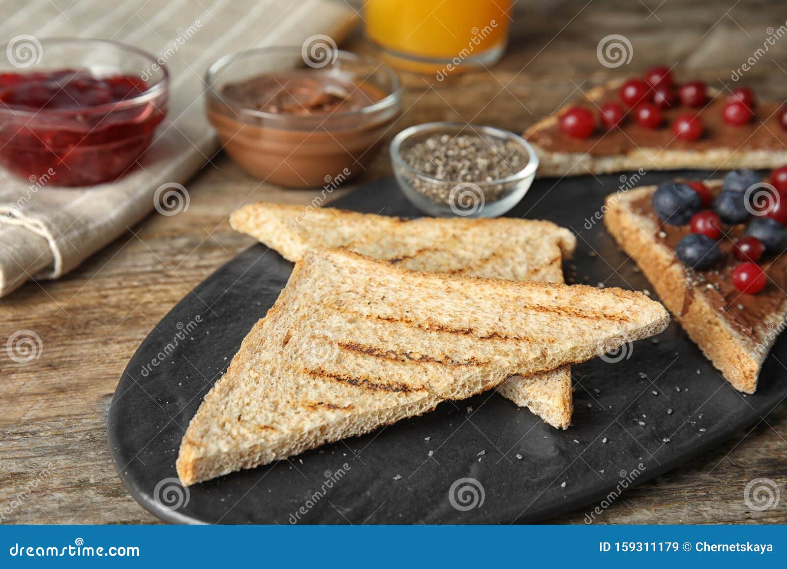 Freshly Toasted Slices of Bread Stock Image - Image of freshly ...